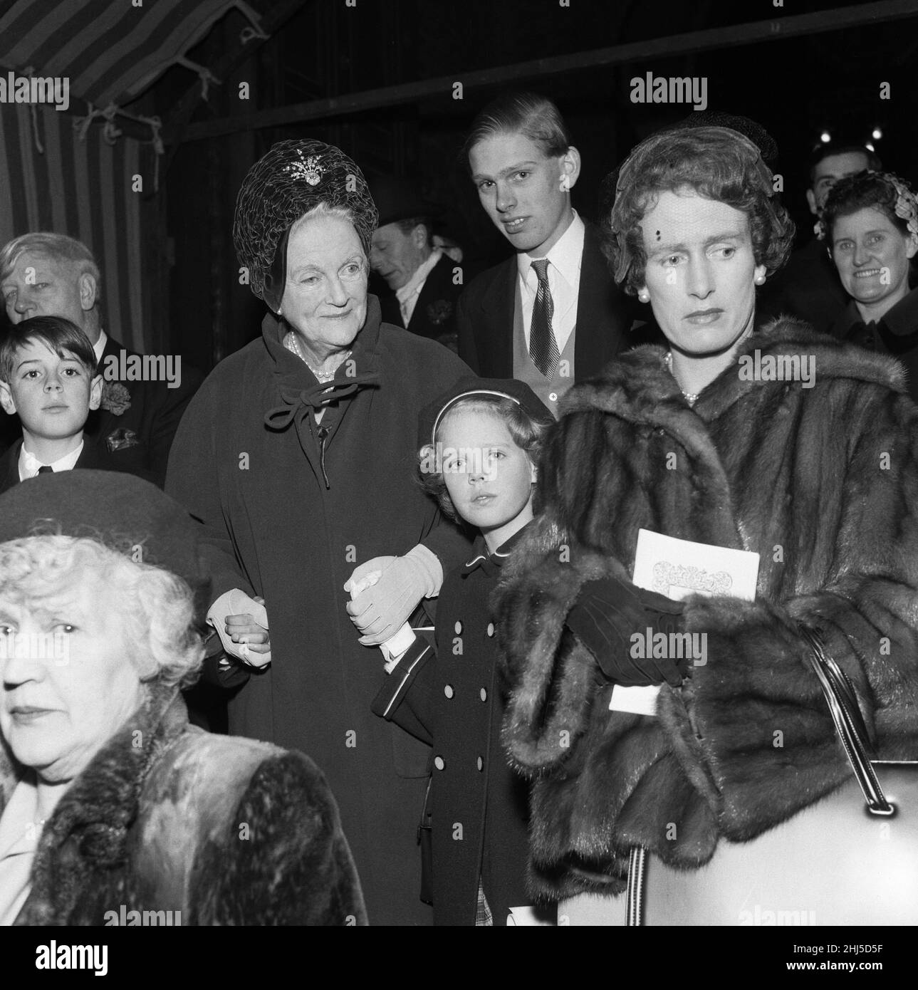 Lady Churchill and Emma Soames at the wedding of Richard Rhys and Lucy ...