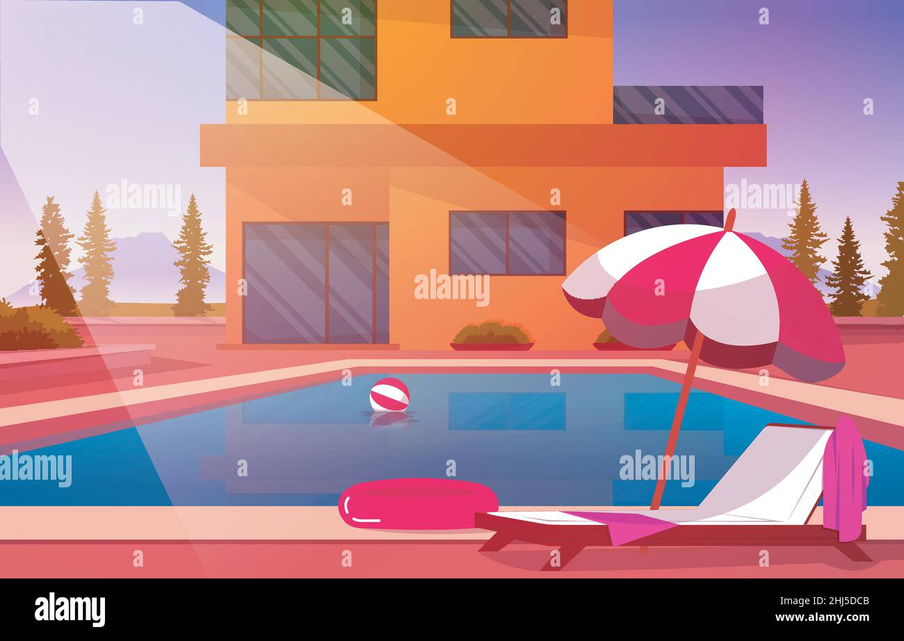Swimming pool drawing hi-res stock photography and images - Alamy
