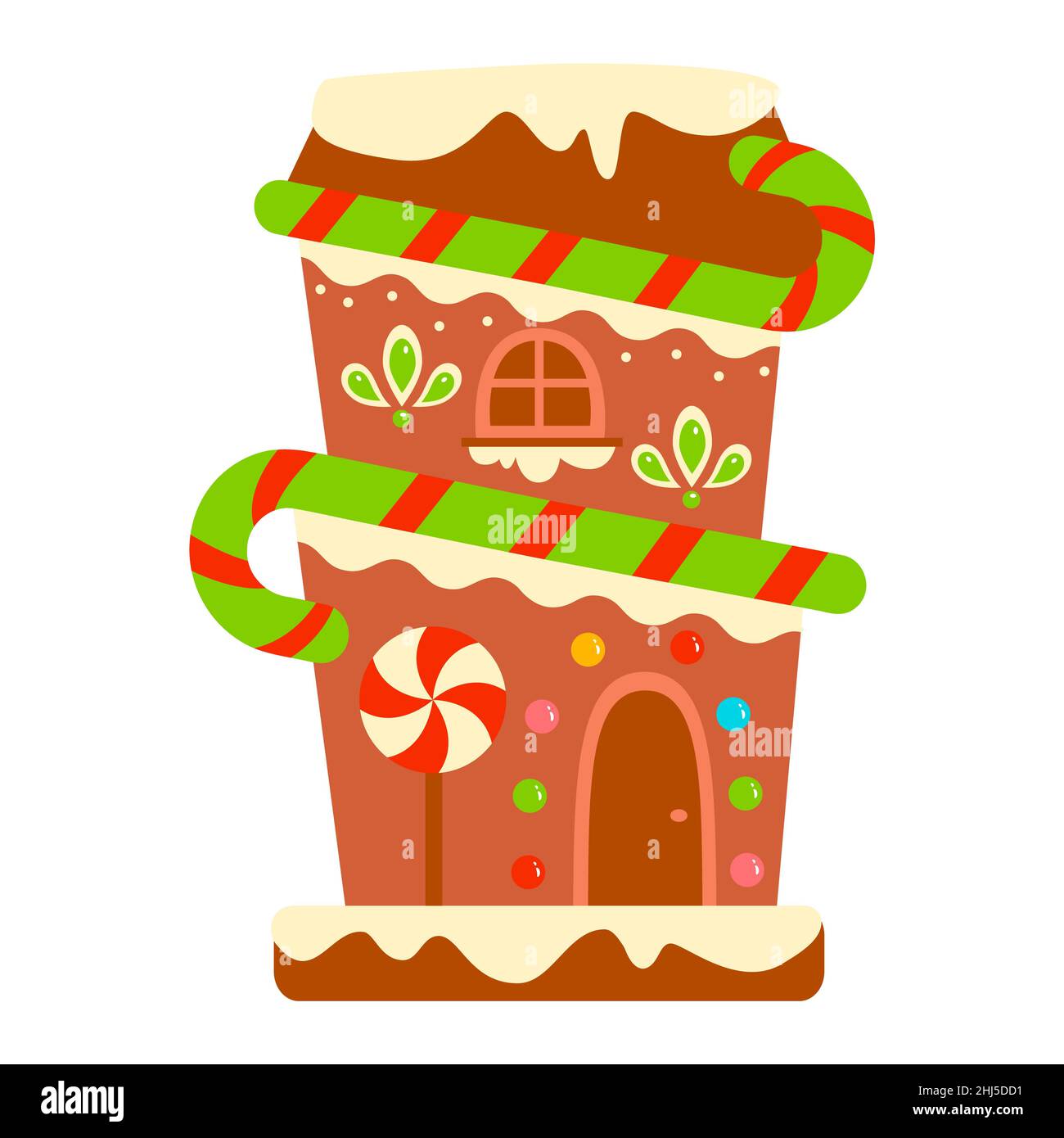 Christmas cartoons clip art. Gingerbread house clipart illustration ...