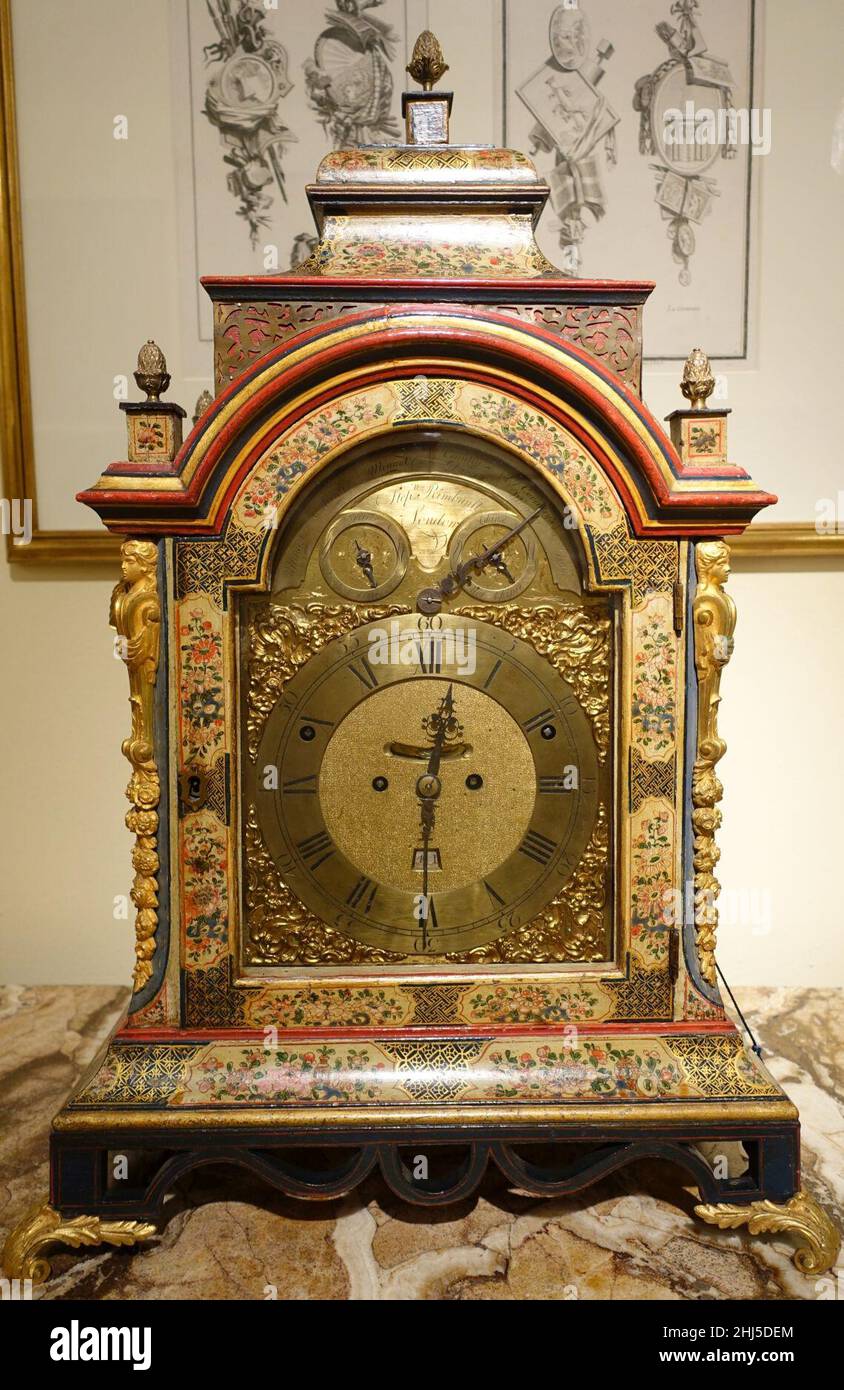 Striking and musical automaton table clock, Stephen Rimbault, London ...