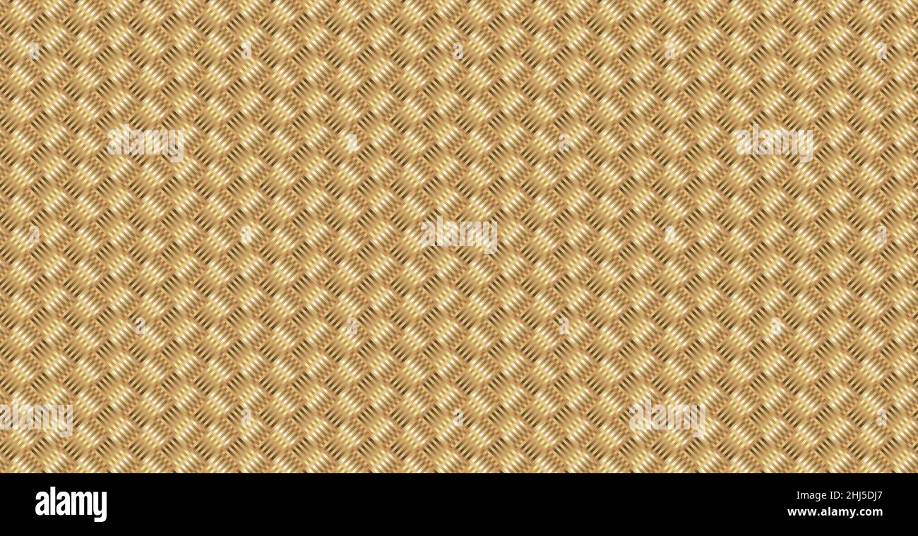 Panoramic golden wicker background, repeating elements - Vector ...