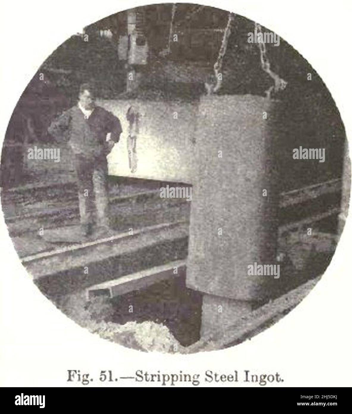 Stripping steel ingot Stock Photo - Alamy