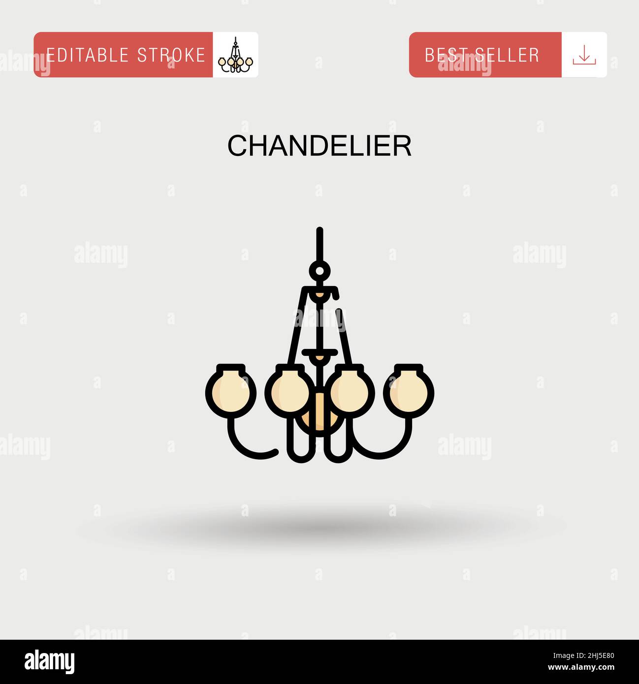 Modern metal chandelier Stock Vector Images - Alamy