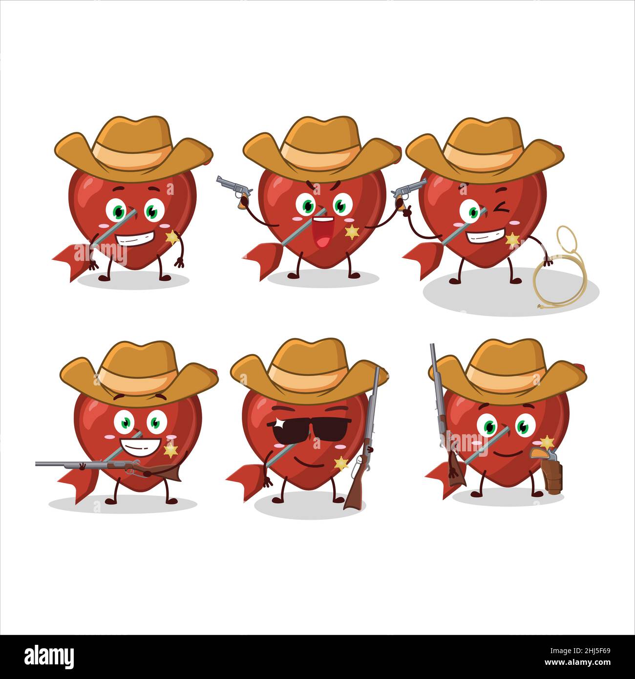 Cool cowboy cupid love arrow cartoon character with a cute hat. Vector ...