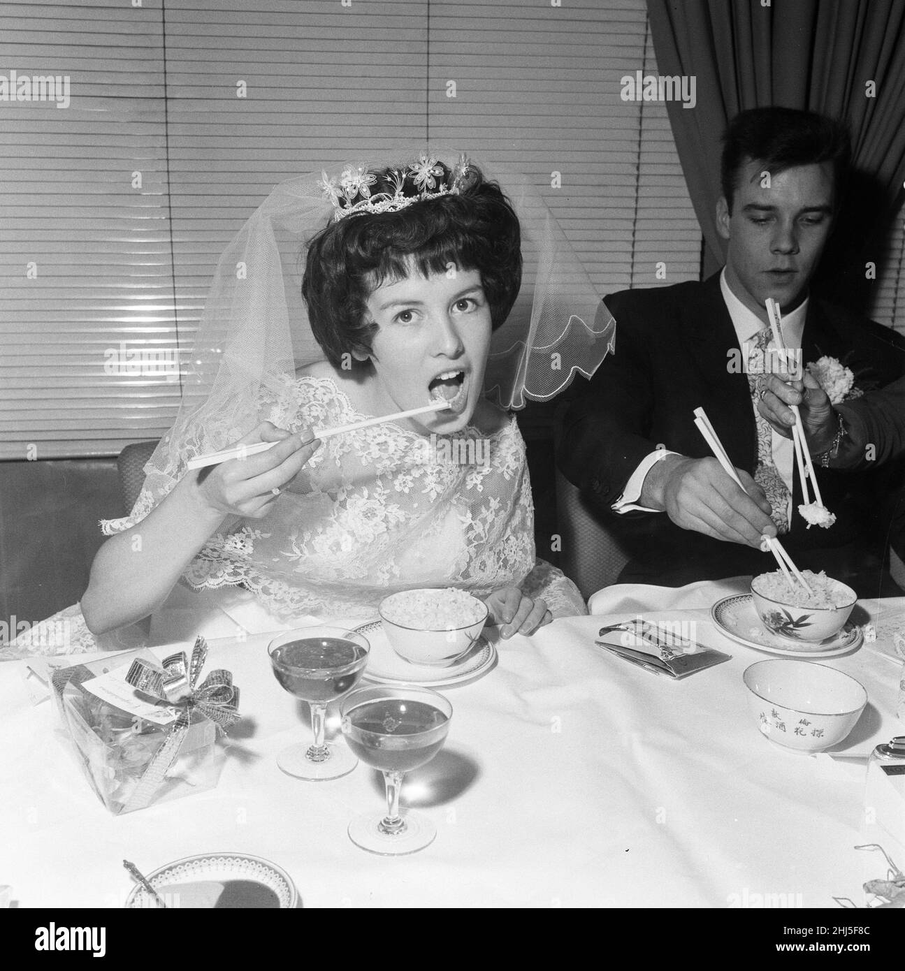 The wedding of Marty Wilde and Joyce Baker, held at Christ Church in Greenwich. 2nd December ...