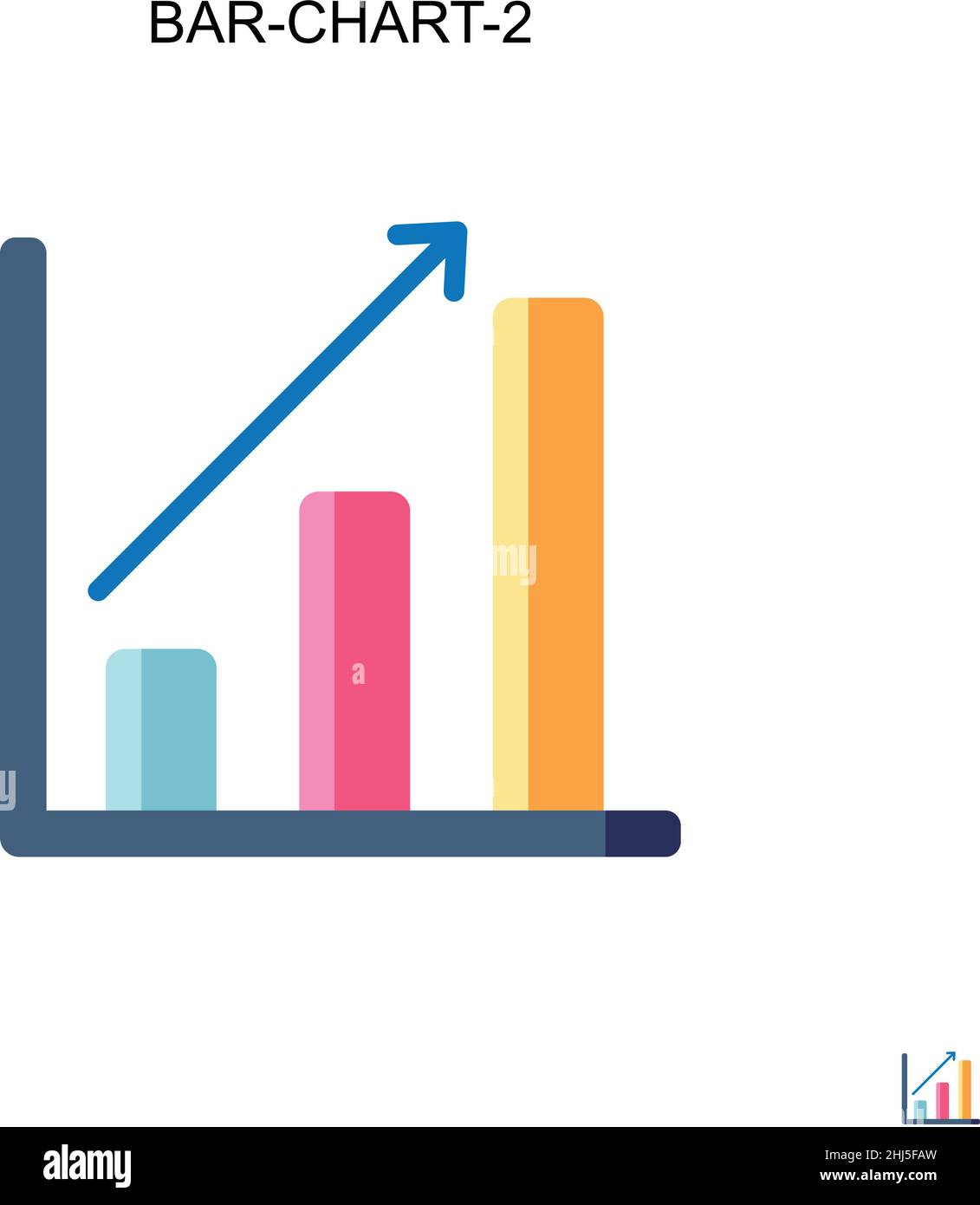 Bar-chart-2 Simple vector icon. Illustration symbol design template for ...