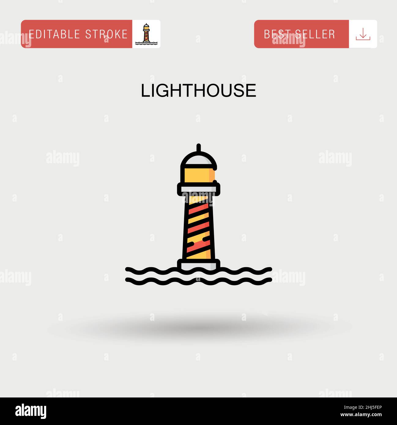 Lighthouse Simple vector icon Stock Vector Image & Art - Alamy