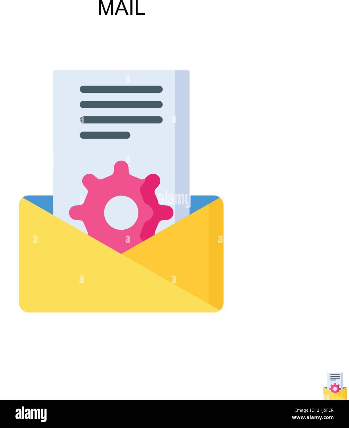 Mail Simple vector icon. Illustration symbol design template for web mobile UI element Stock ...