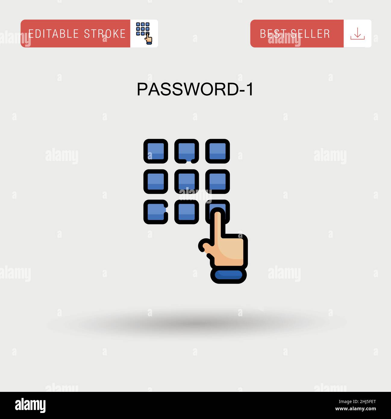 Password-1 Simple vector icon Stock Vector Image & Art - Alamy