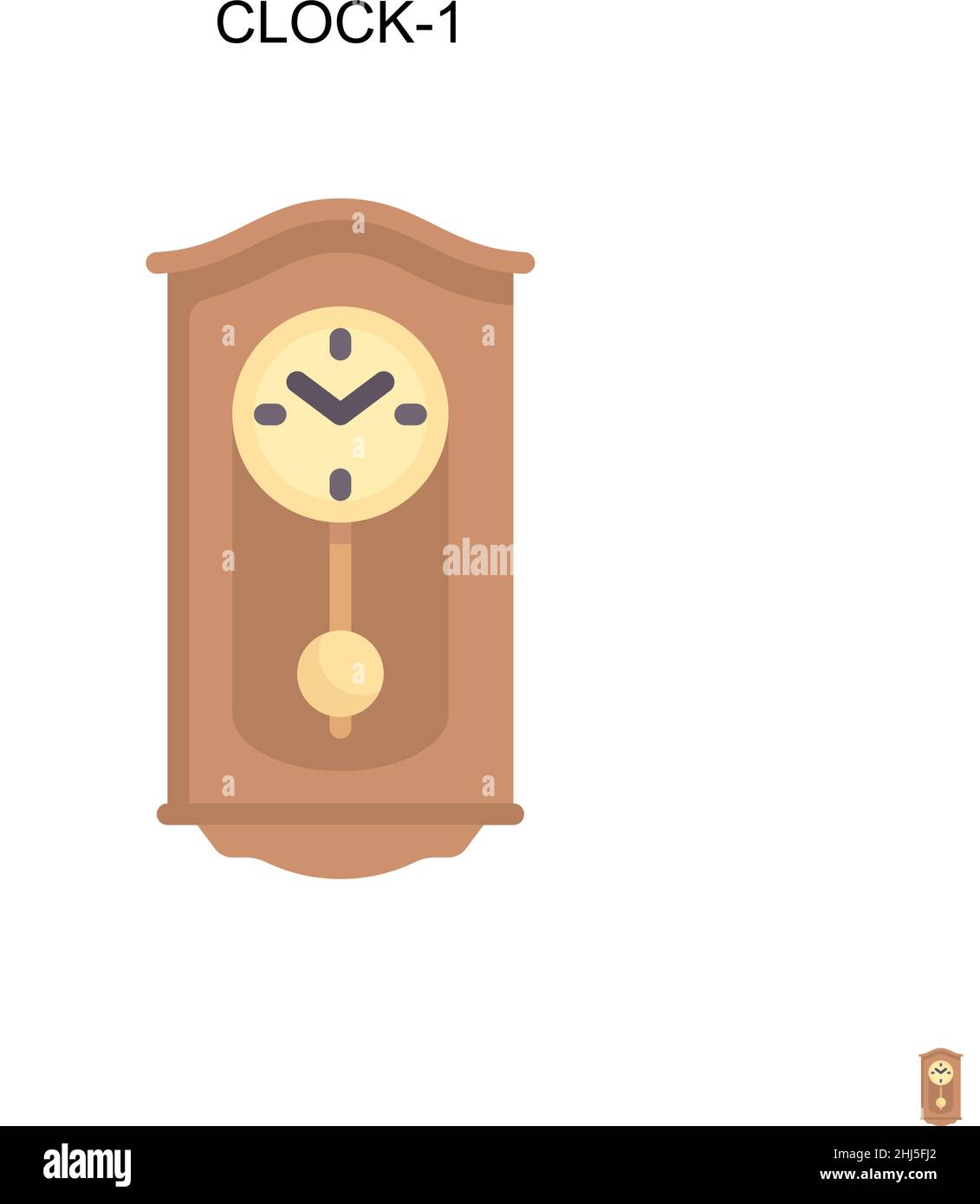 Clock-1 Simple vector icon. Illustration symbol design template for web ...