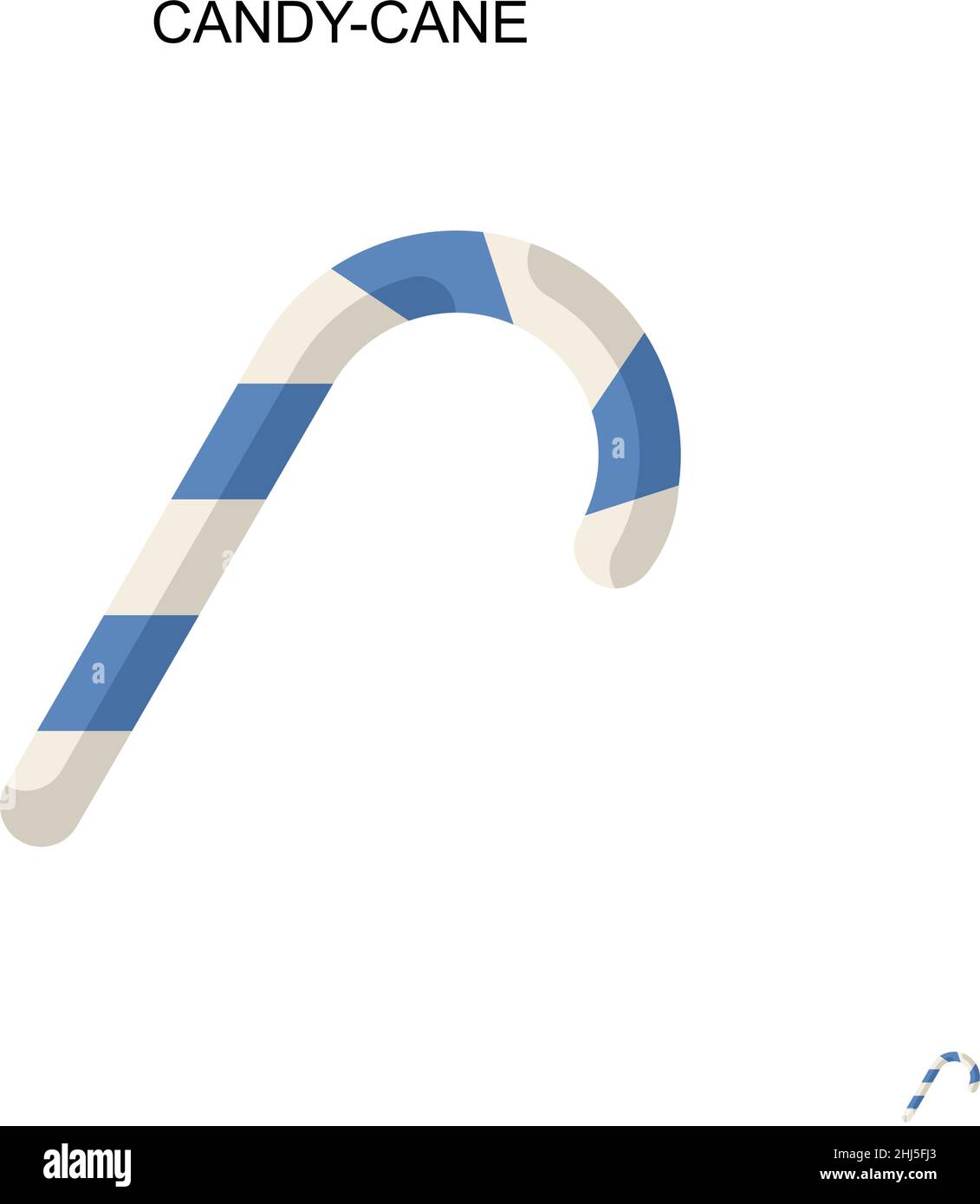 Candy-cane Simple vector icon. Illustration symbol design template for ...