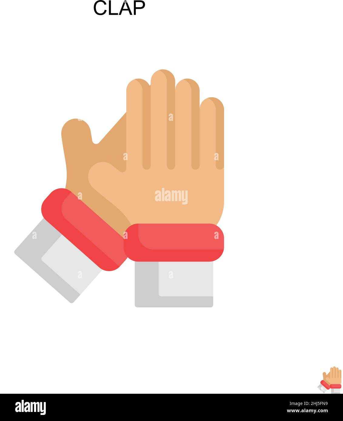 Human hand clap illustration hi-res stock photography and images - Alamy