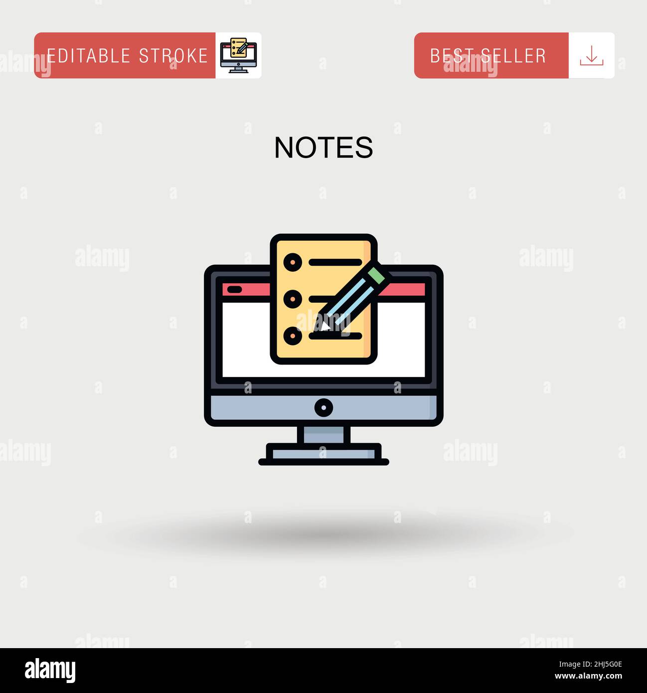 Notes Simple vector icon Stock Vector Image & Art - Alamy