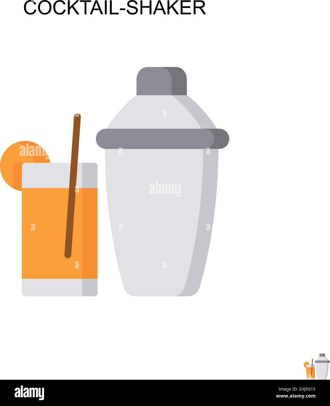 Cocktail-shaker Simple vector icon. Illustration symbol design template ...