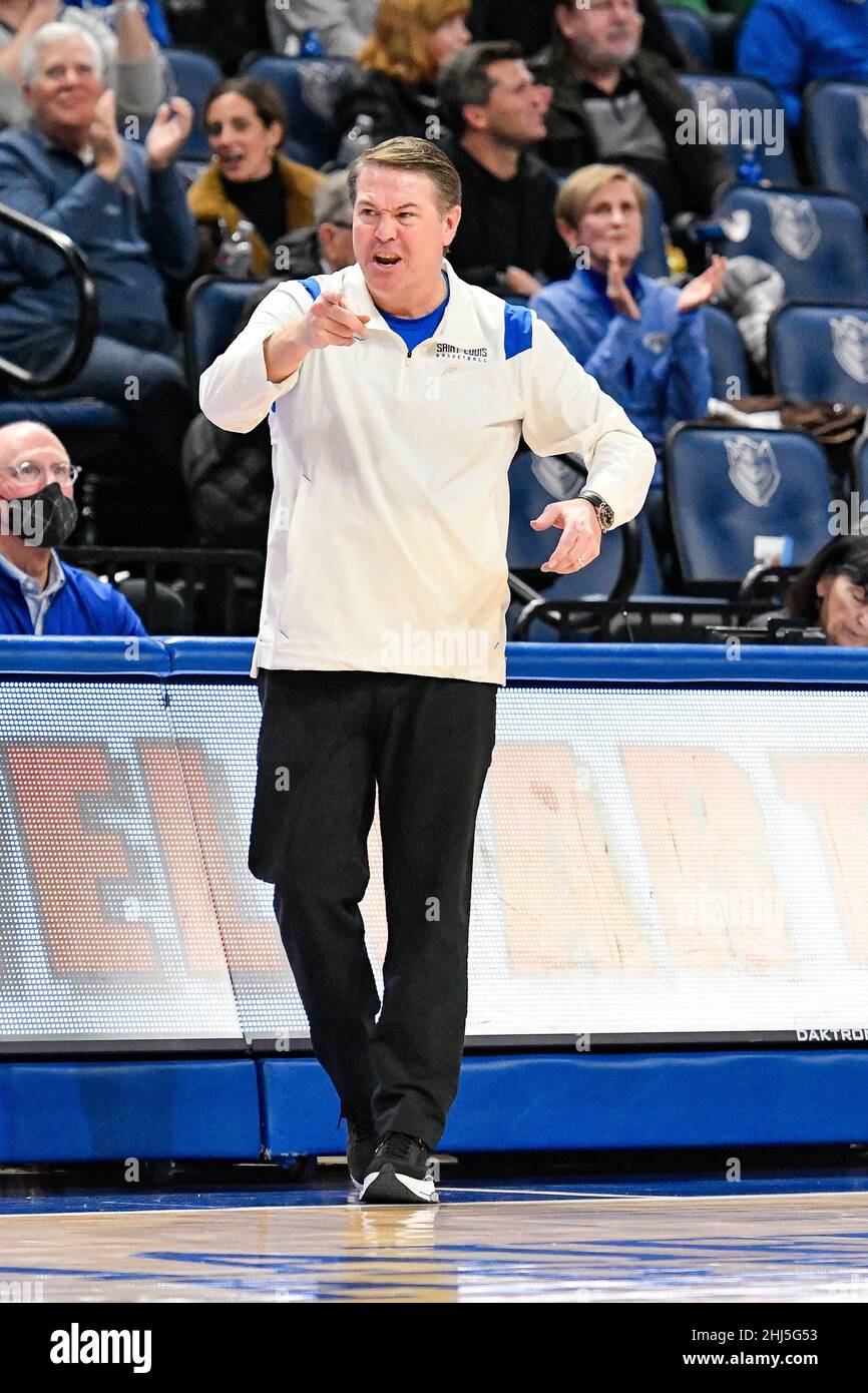 January 26, 2022: Saint Louis Billikens head coach Travis Ford is not ...