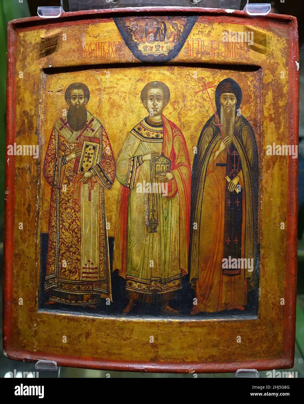 Sts. Stephen, Simeon, and Sabbas, Slavic, 17th-18th century Stock Photo ...