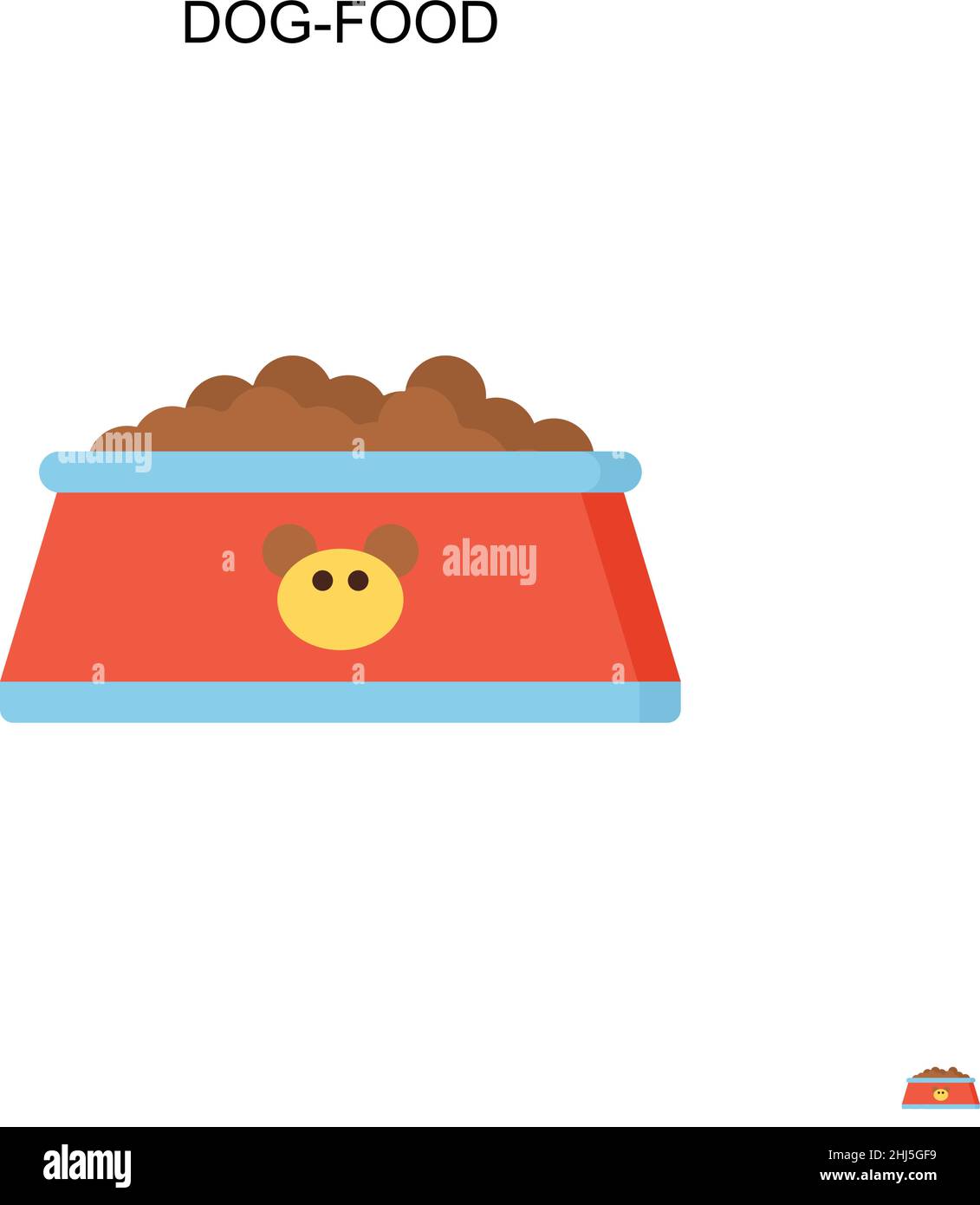 Dog-food Simple vector icon. Illustration symbol design template for ...