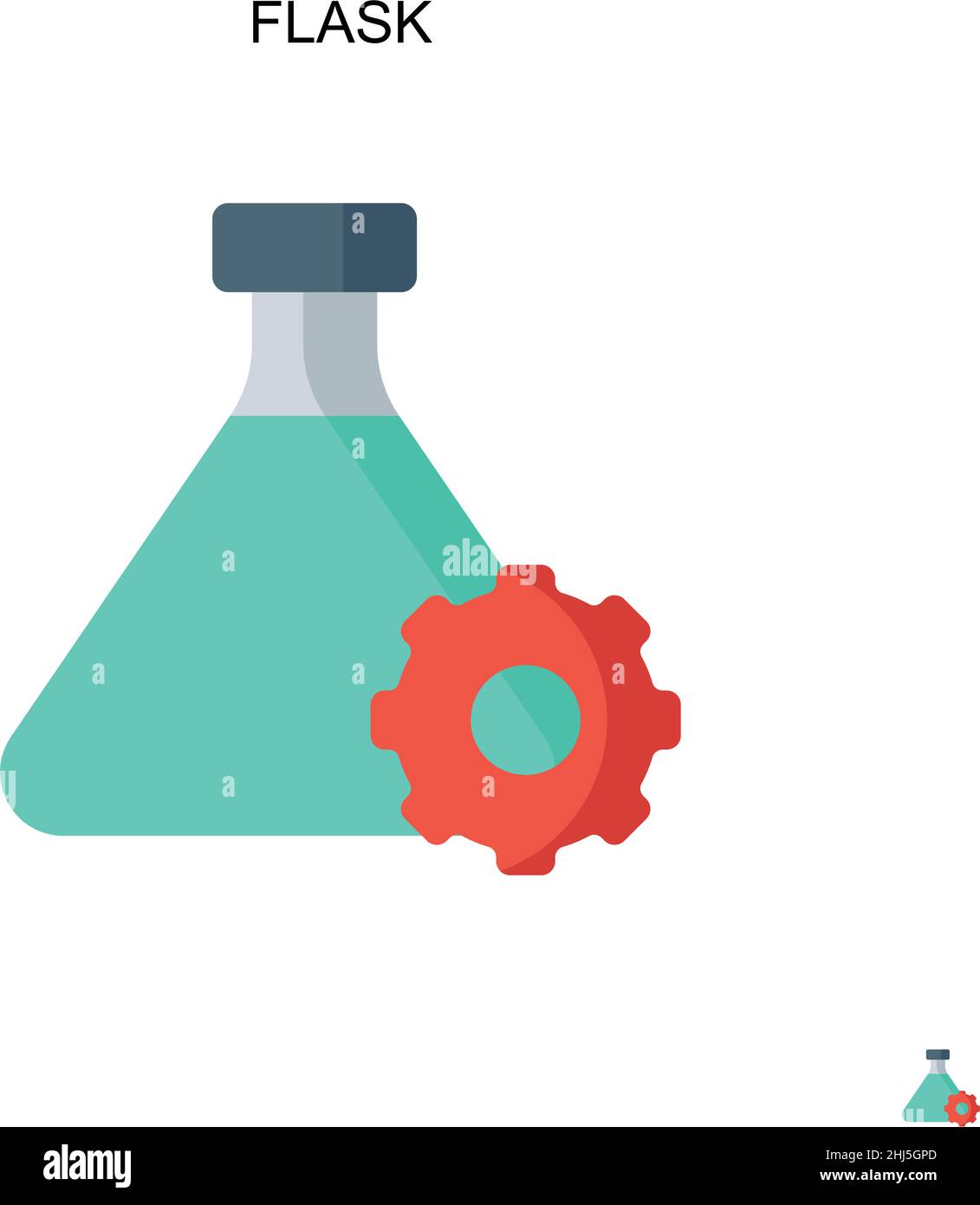 Flask Simple vector icon. Illustration symbol design template for web ...