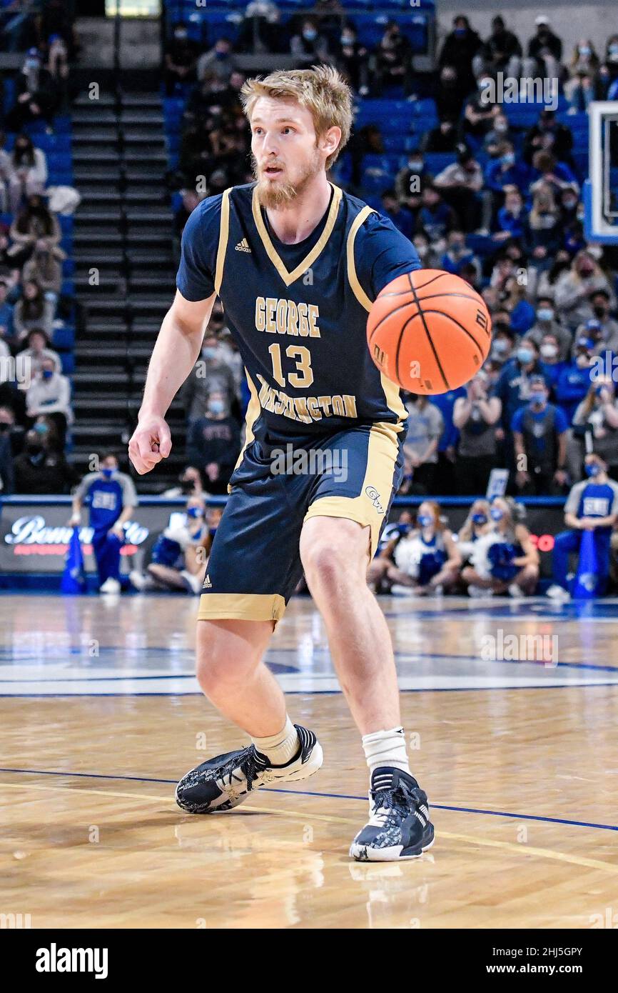 January 26, 2022: George Washington Colonials forward Hunter Dean (13 ...