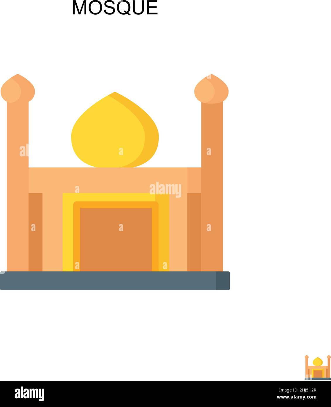 Mosque Simple vector icon. Illustration symbol design template for web ...