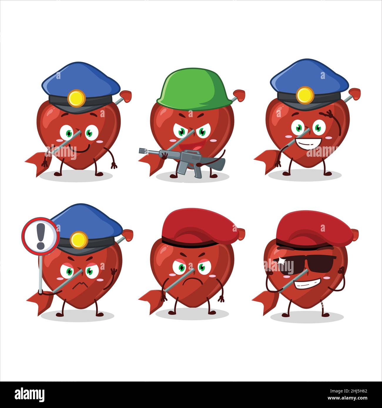 A dedicated Police officer of cupid love arrow mascot design style ...