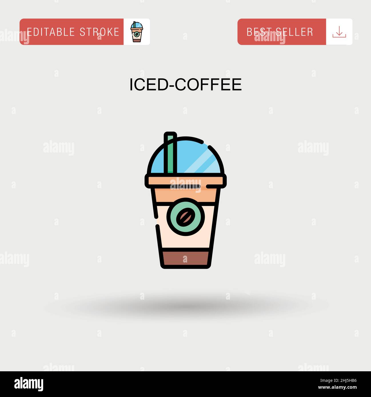 Iced cappuccino Stock Vector Images - Alamy
