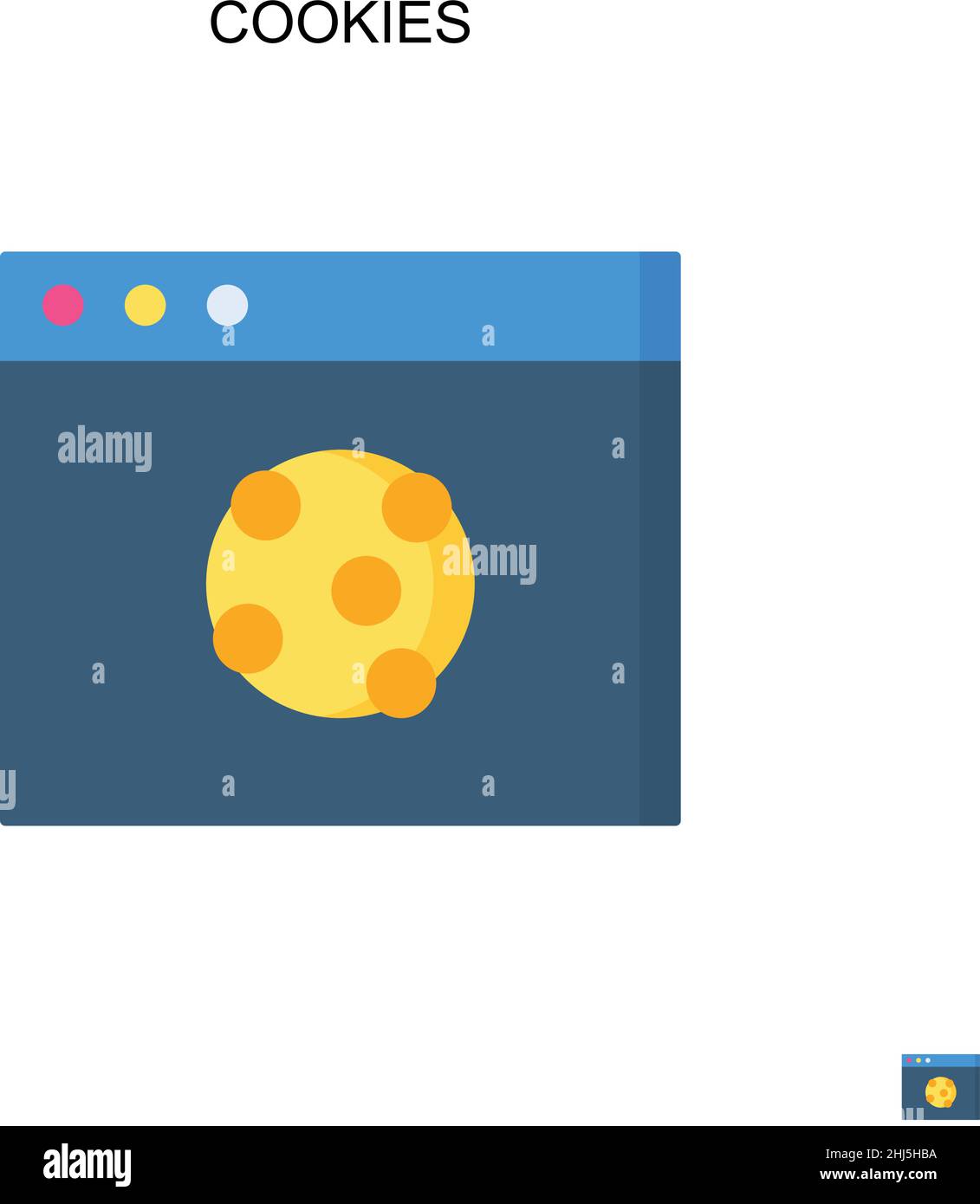 Cookies Simple vector icon. Illustration symbol design template for web ...