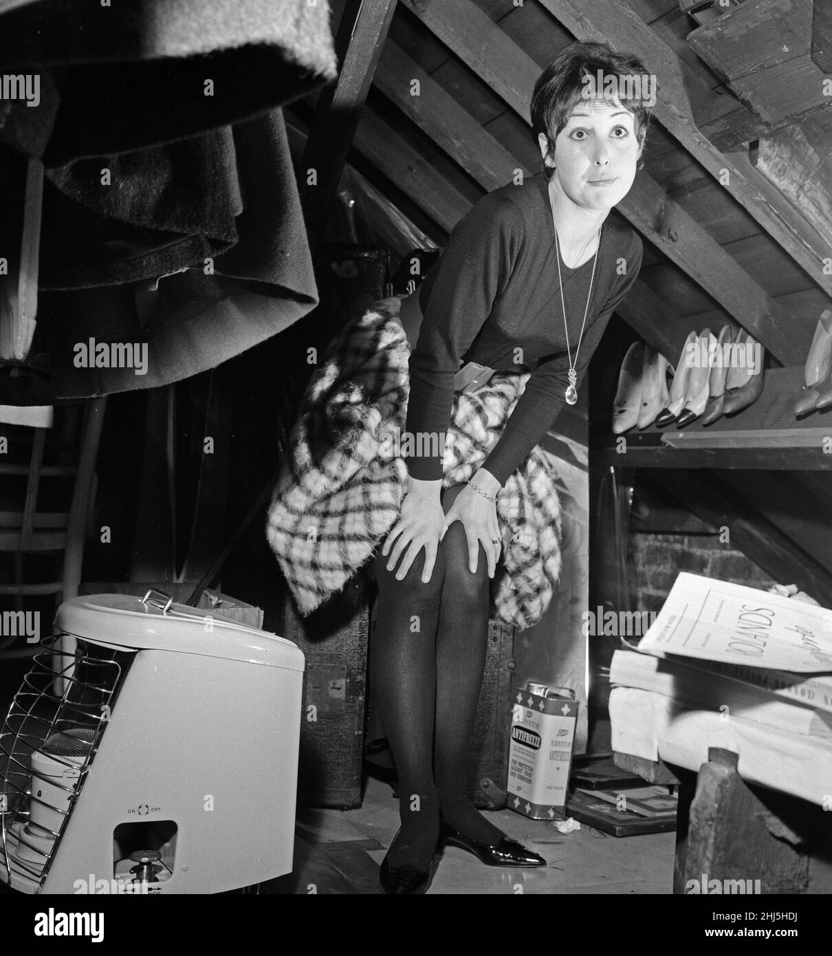 Dancer Una Stubbs, aged 22, in her flat in London. Inside the attic ...
