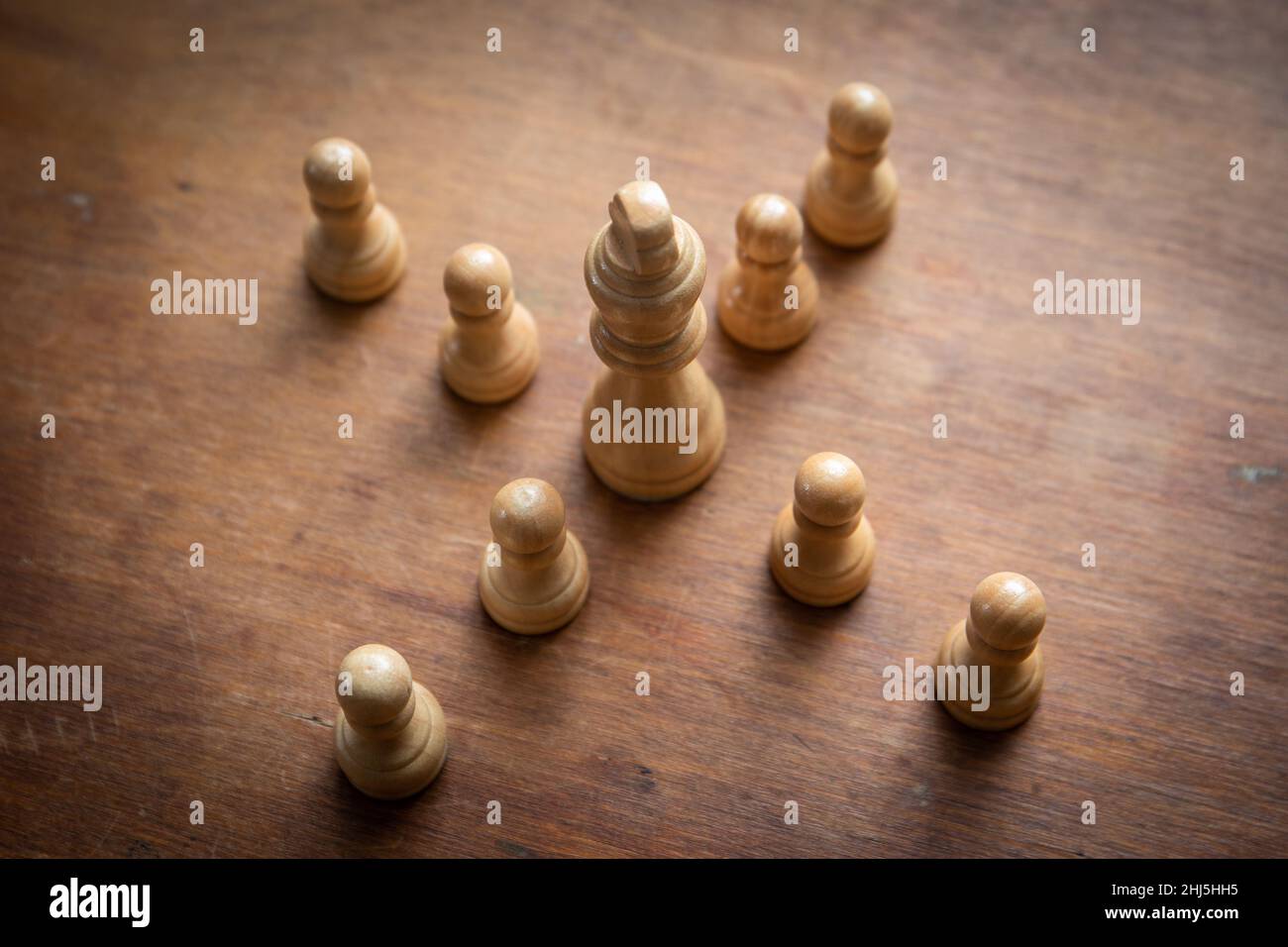 Boss and leader concept. Followers on social media concept. Chess ...