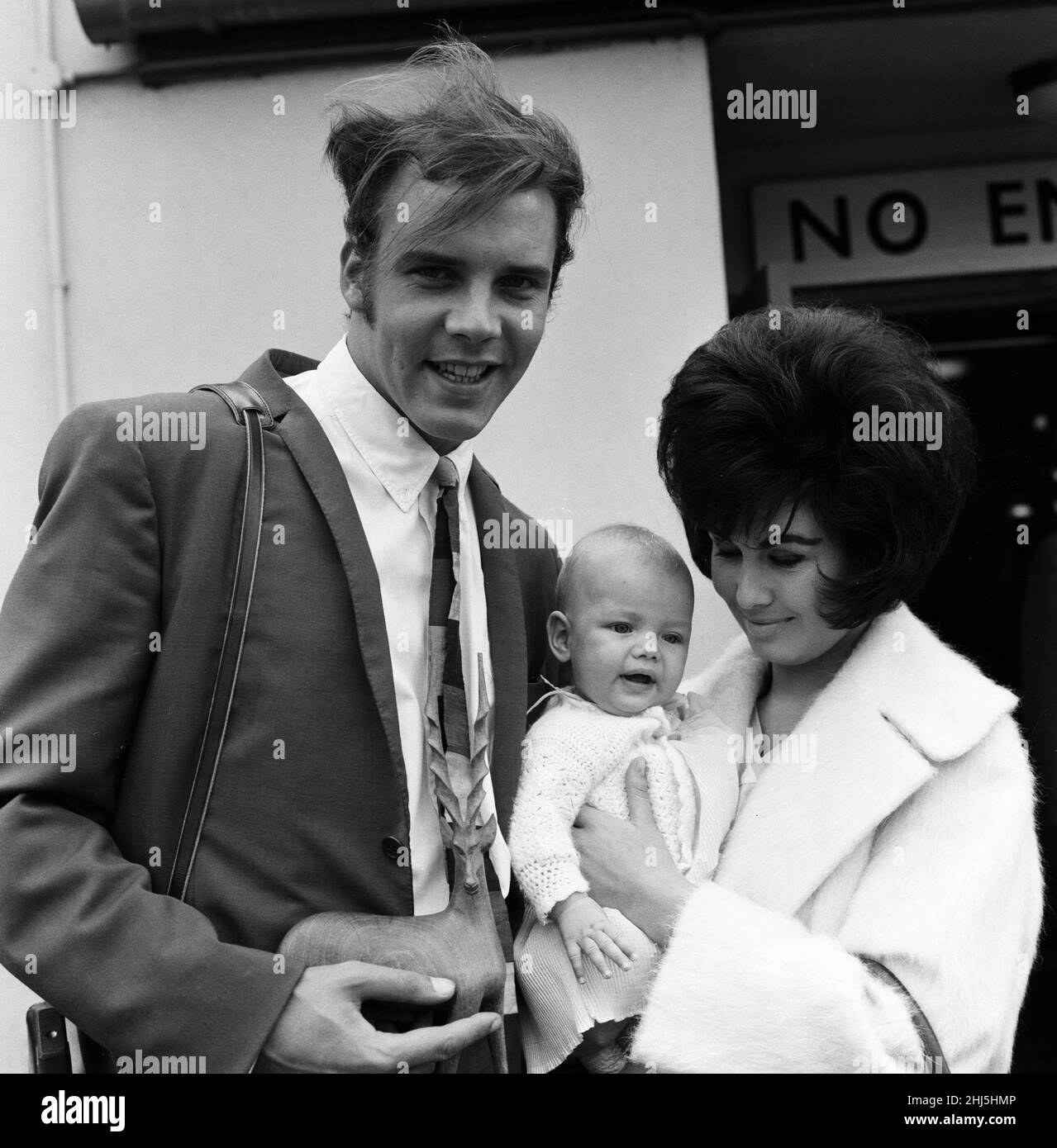 Marty Wilde at London Airport with his wife Joyce and their six month ...