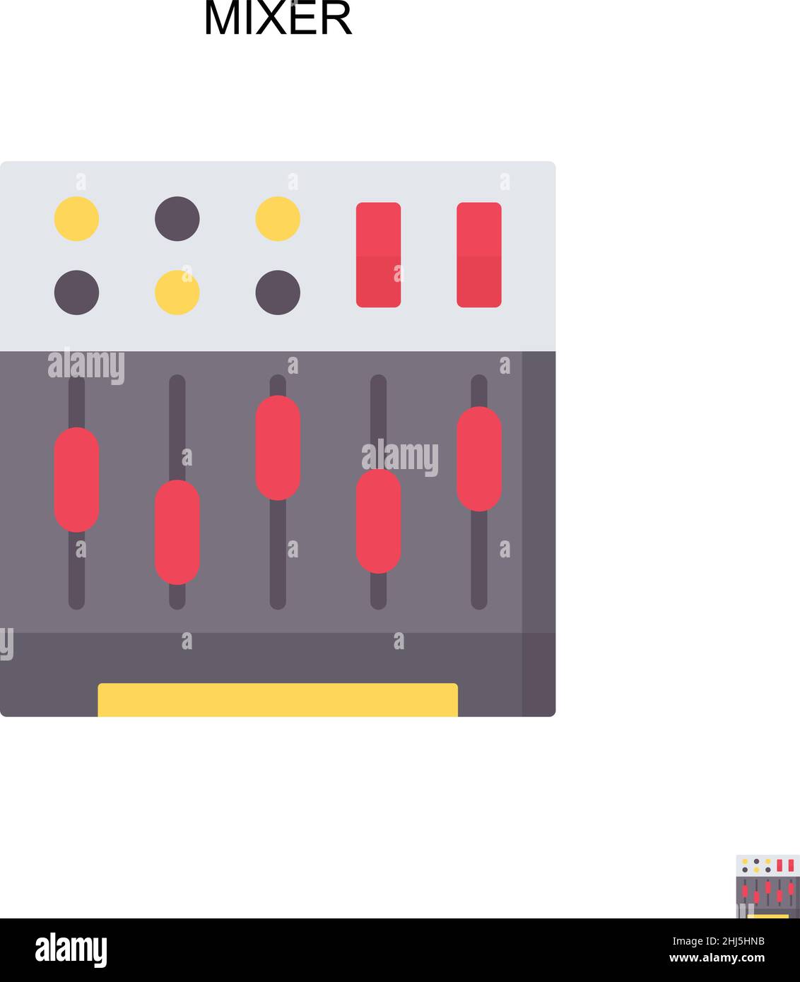 Mixer Simple vector icon. Illustration symbol design template for web ...