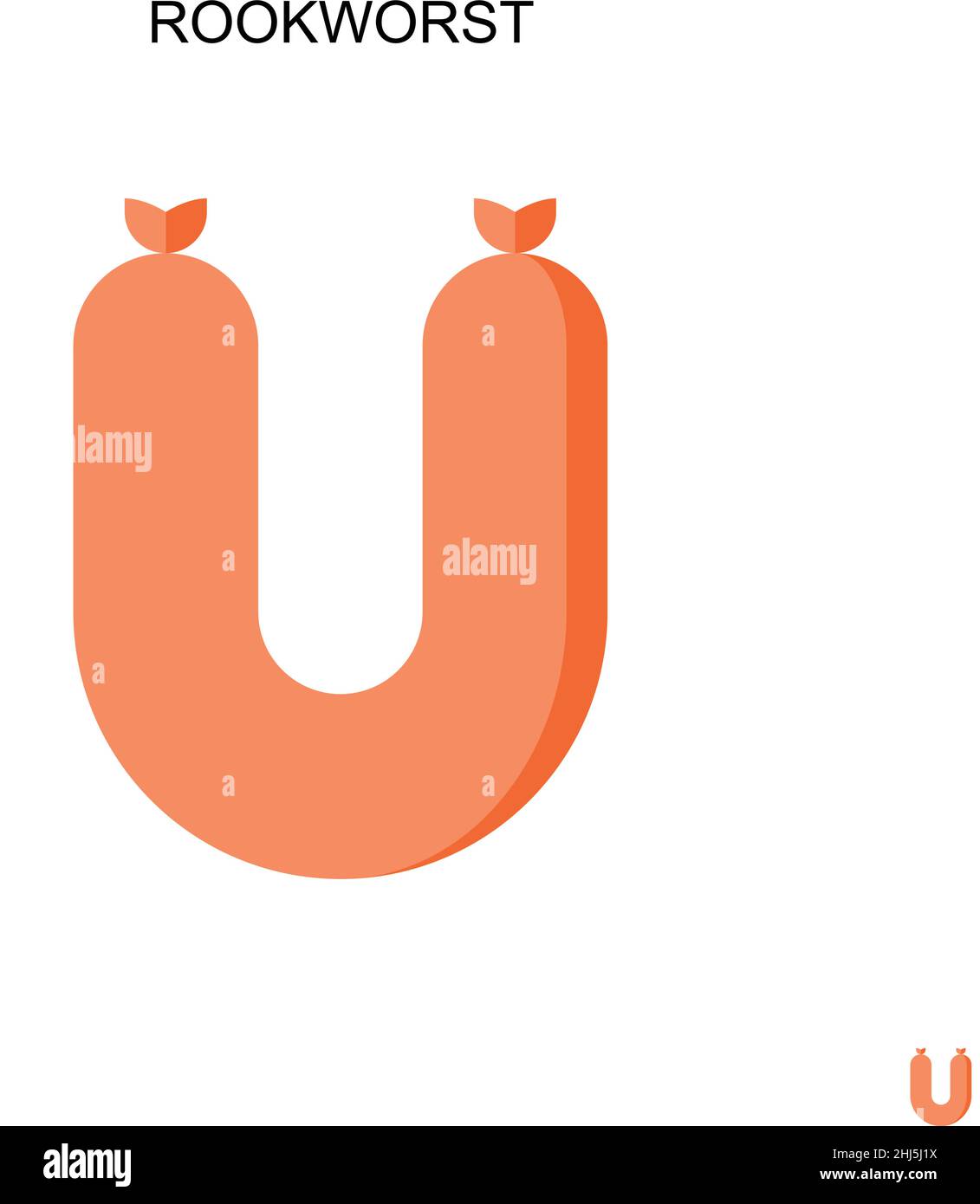 Rookworst Simple vector icon. Illustration symbol design template for ...