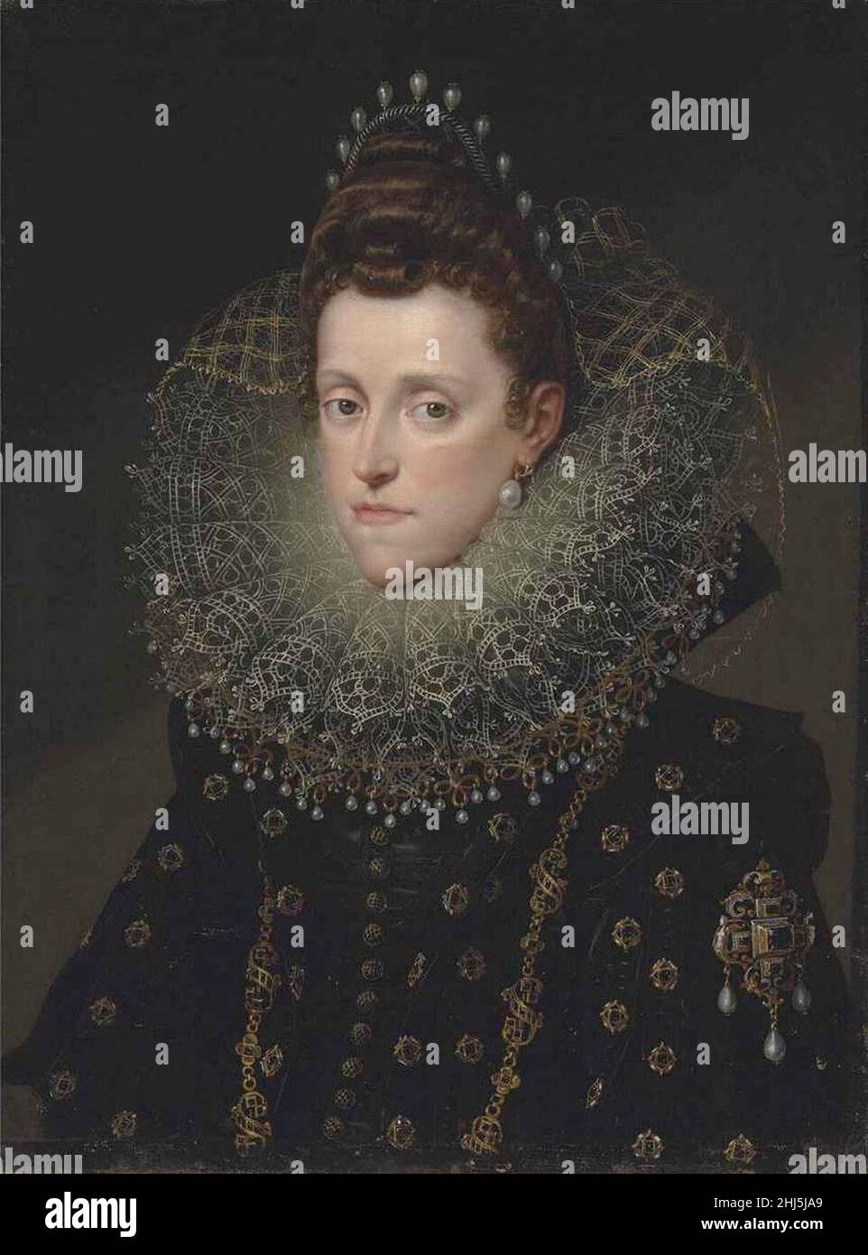 Studio of Frans Pourbus II Eleanor de' Medici Duchess of Mantua Stock ...