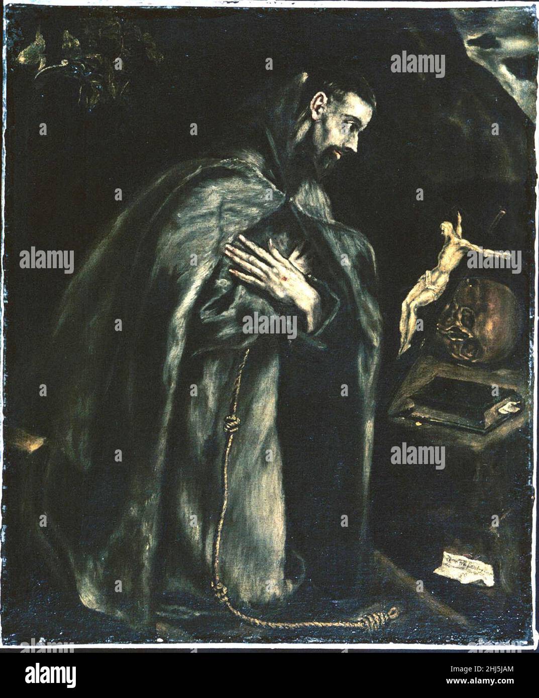 Studio of El Greco - Saint Francis of Assisi, y1952-40 Stock Photo - Alamy
