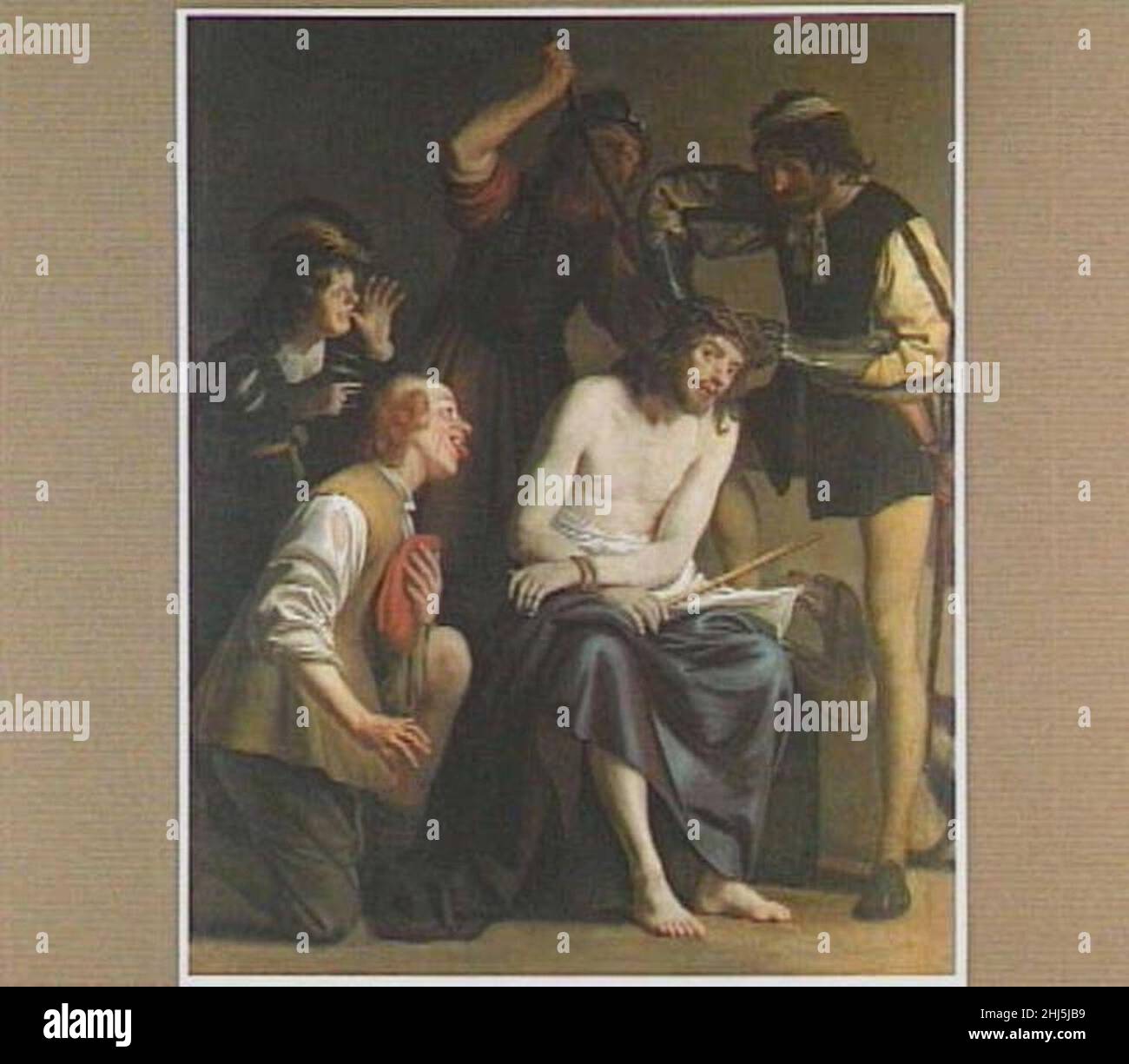 Studio of Gerard van Honthorst - De doornenkroning en bespotting van Christus, 1638 gedateerd ...