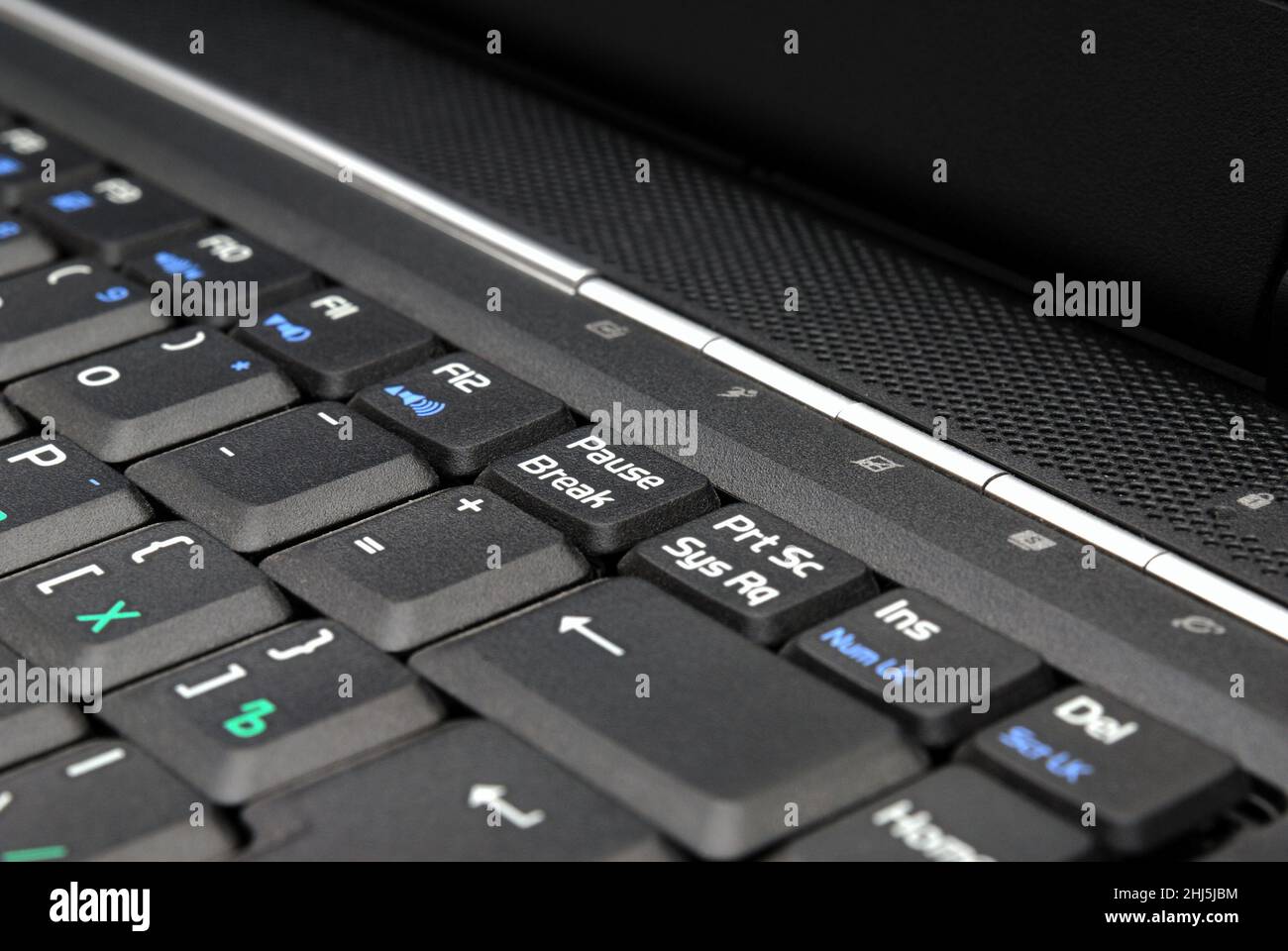 Fragment computer keyboards of black color for notebook Stock Photo - Alamy