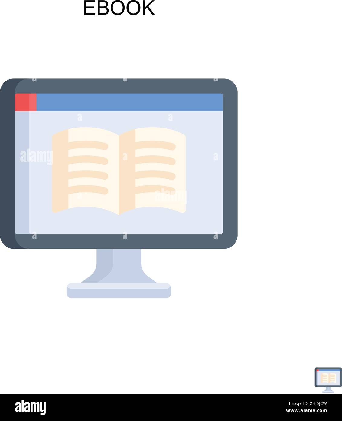 Ebook Simple vector icon. Illustration symbol design template for web ...