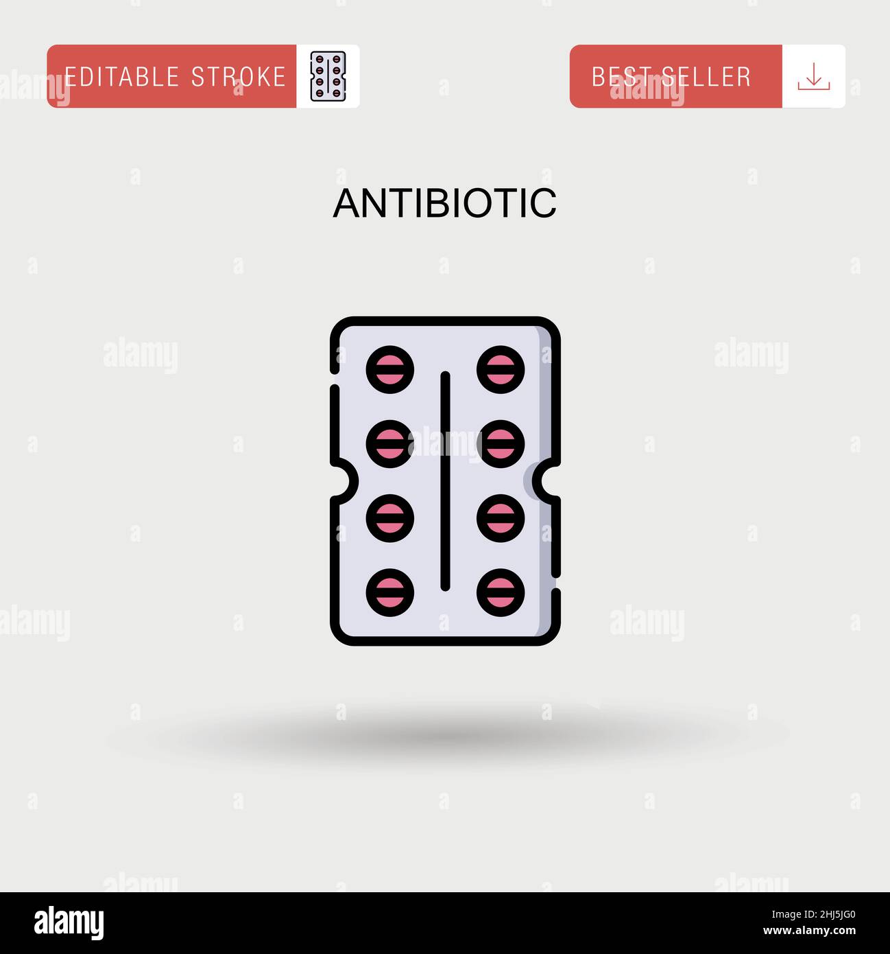 Antibiotic Simple vector icon Stock Vector Image & Art - Alamy