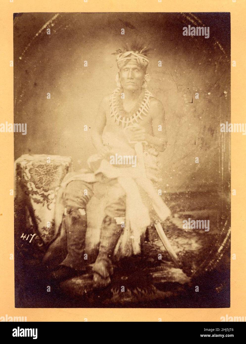 Studio portrait of Little Bear (Minchu Zhinga) a Kansa man Stock Photo ...