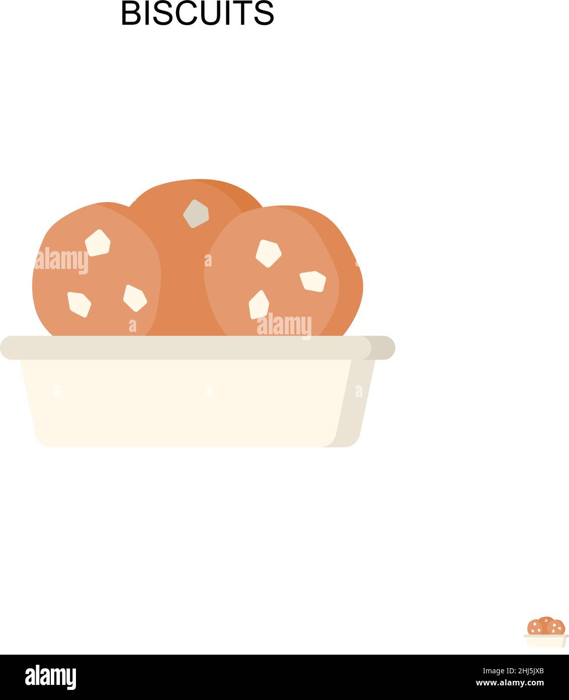 Biscuits Simple vector icon. Illustration symbol design template for ...
