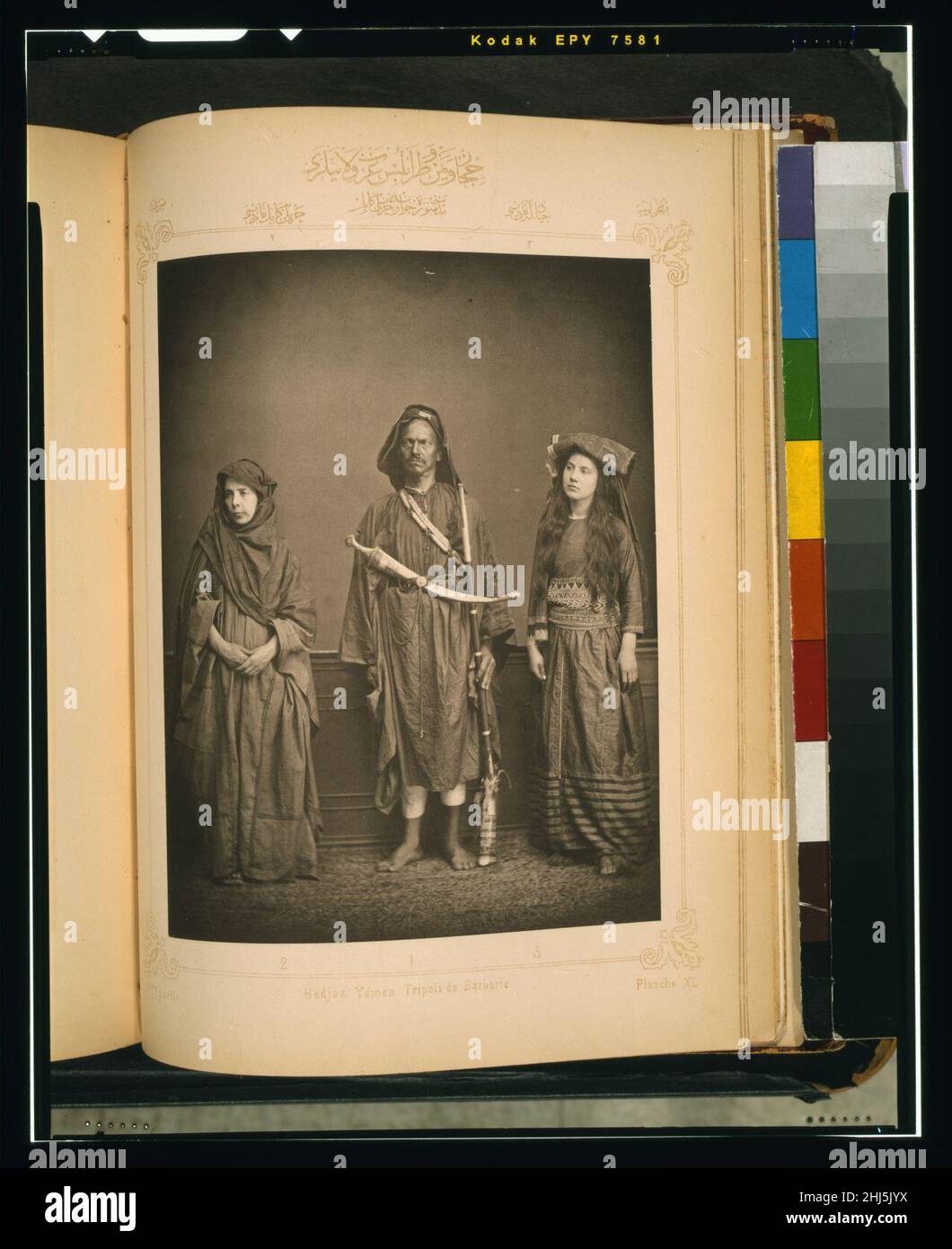 Studio portrait of models wearing traditional clothing from the ...