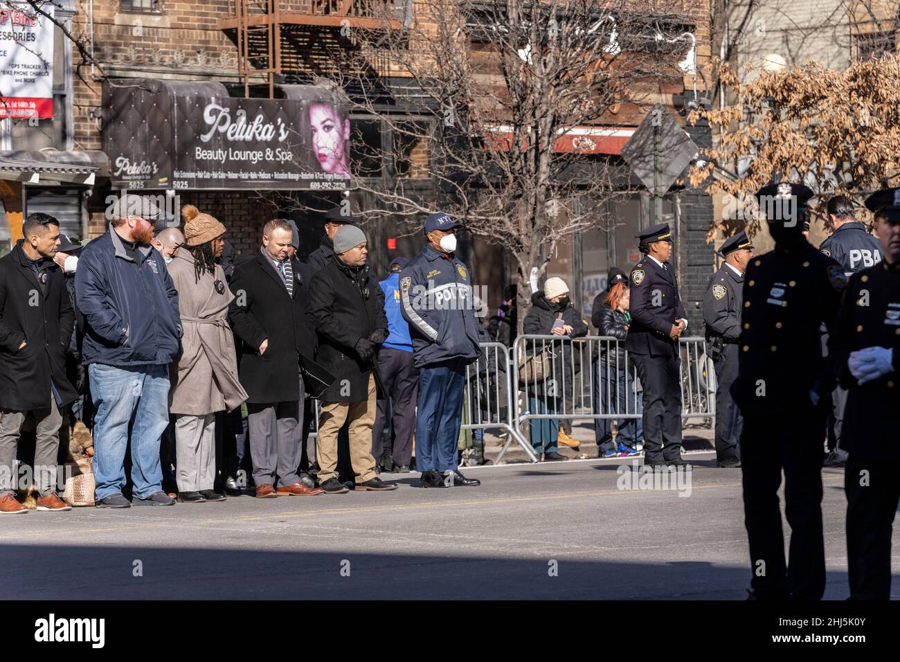 New York, NY - January 26, 2022: Mayor Eric Adams joined police ...