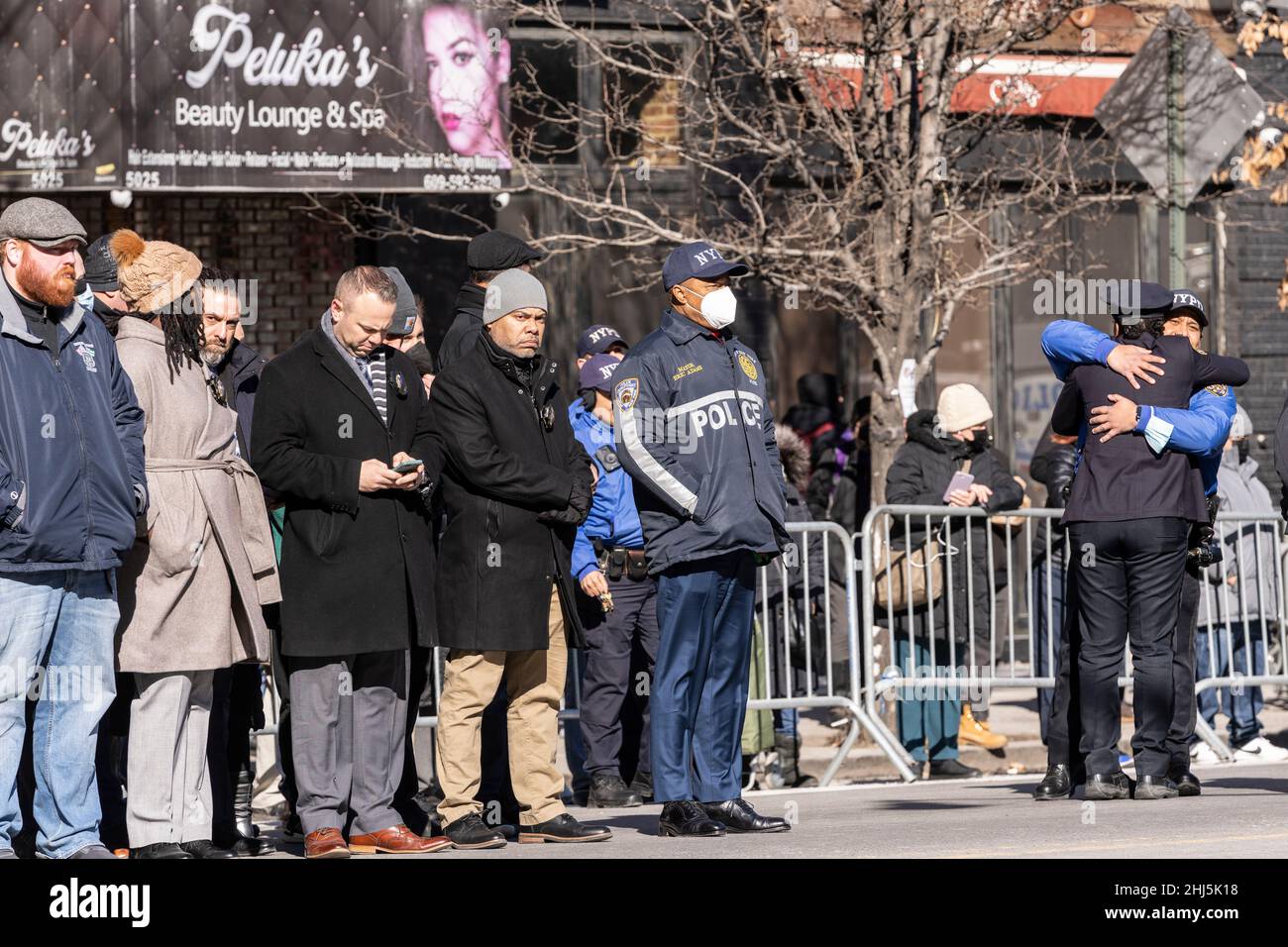 New York, NY - January 26, 2022: Mayor Eric Adams joined police ...