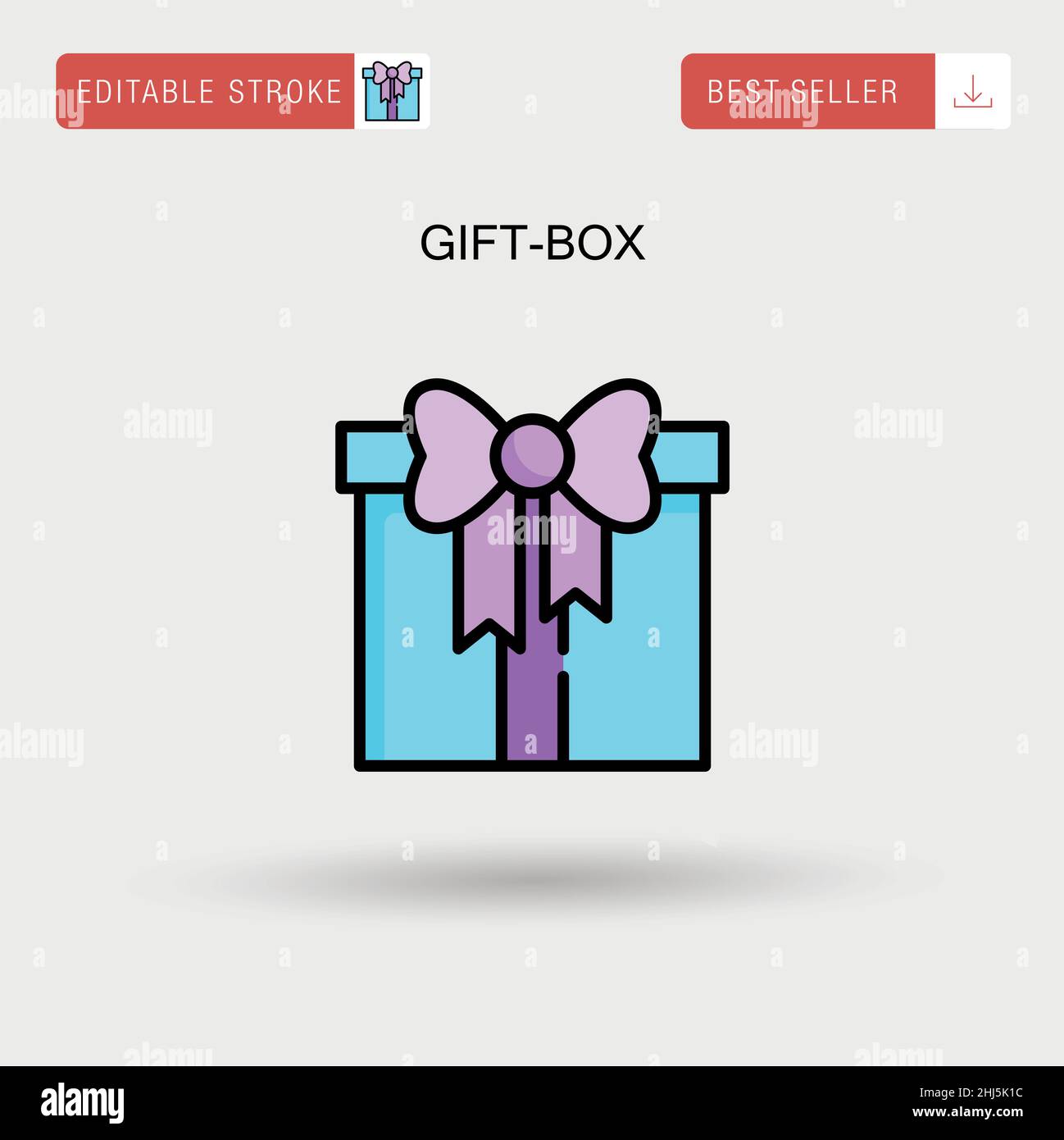 Gift-box Simple vector icon Stock Vector Image & Art - Alamy