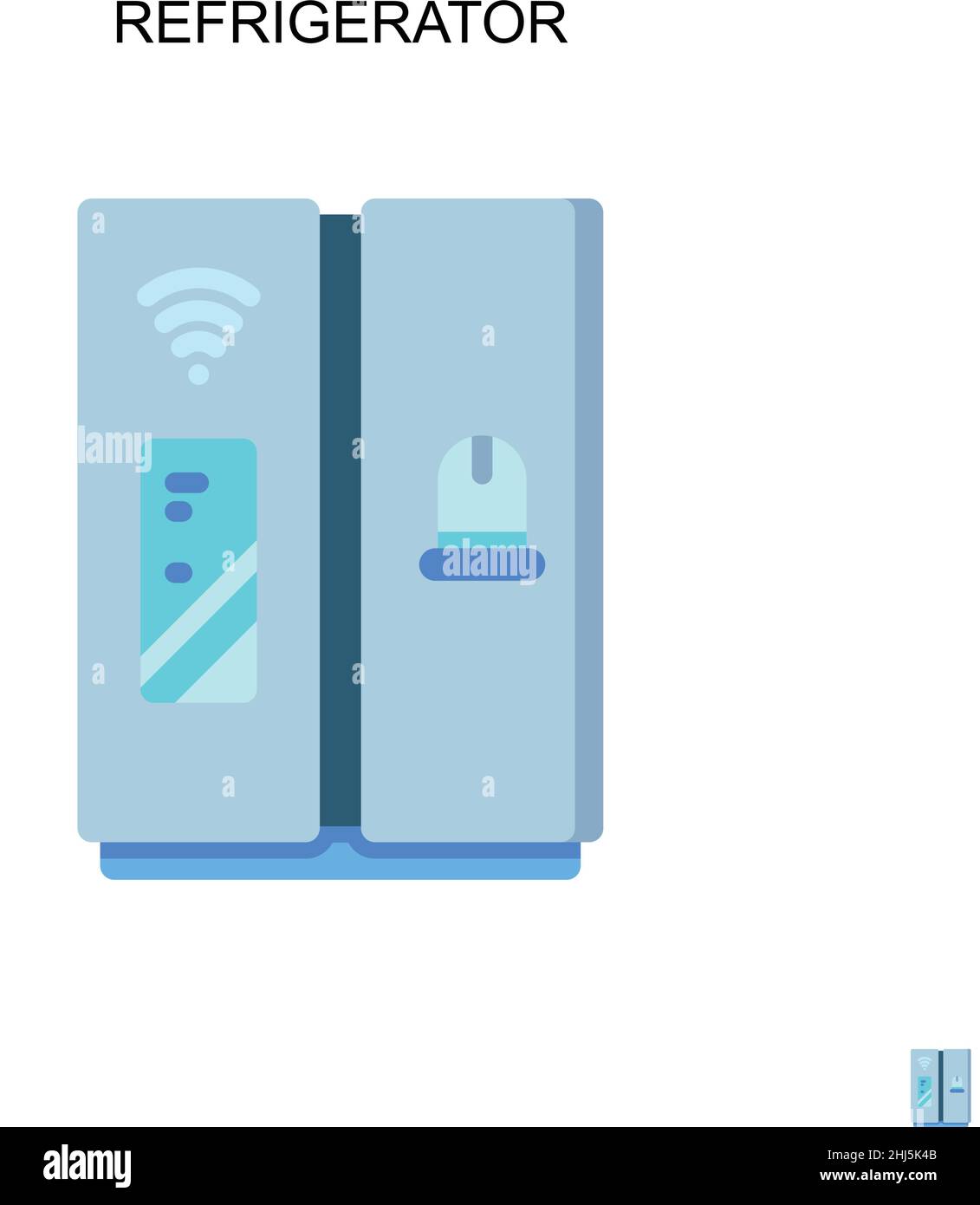 Modern stainless steel refrigerator Stock Vector Images - Alamy