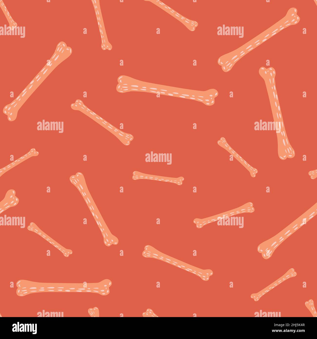 Random seamless pattern with simple light bone elements. Pink ...