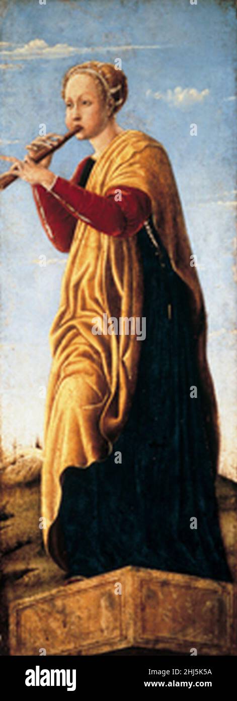 Studiolo di belfiore, euterpe di anonimo ferrarese, budapest Stock ...