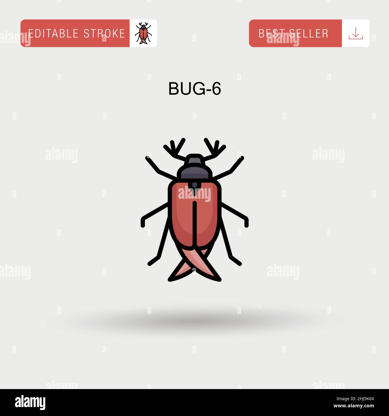 Bug-6 Simple vector icon Stock Vector Image & Art - Alamy