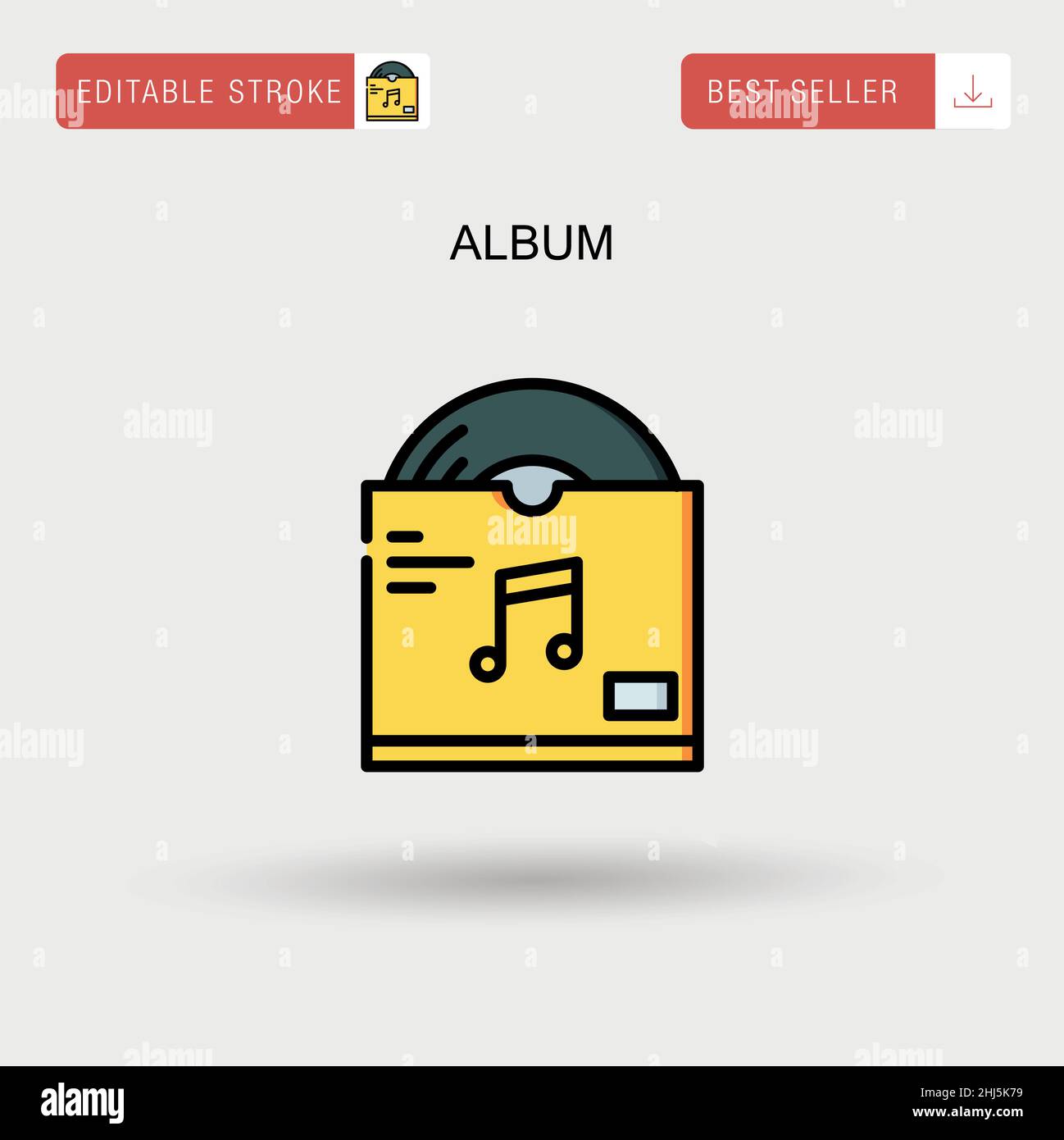 Album Simple vector icon Stock Vector Image & Art - Alamy