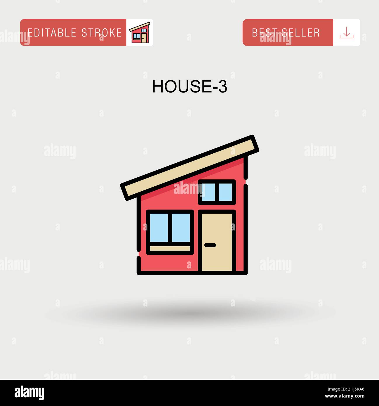House front red brick Stock Vector Images - Alamy